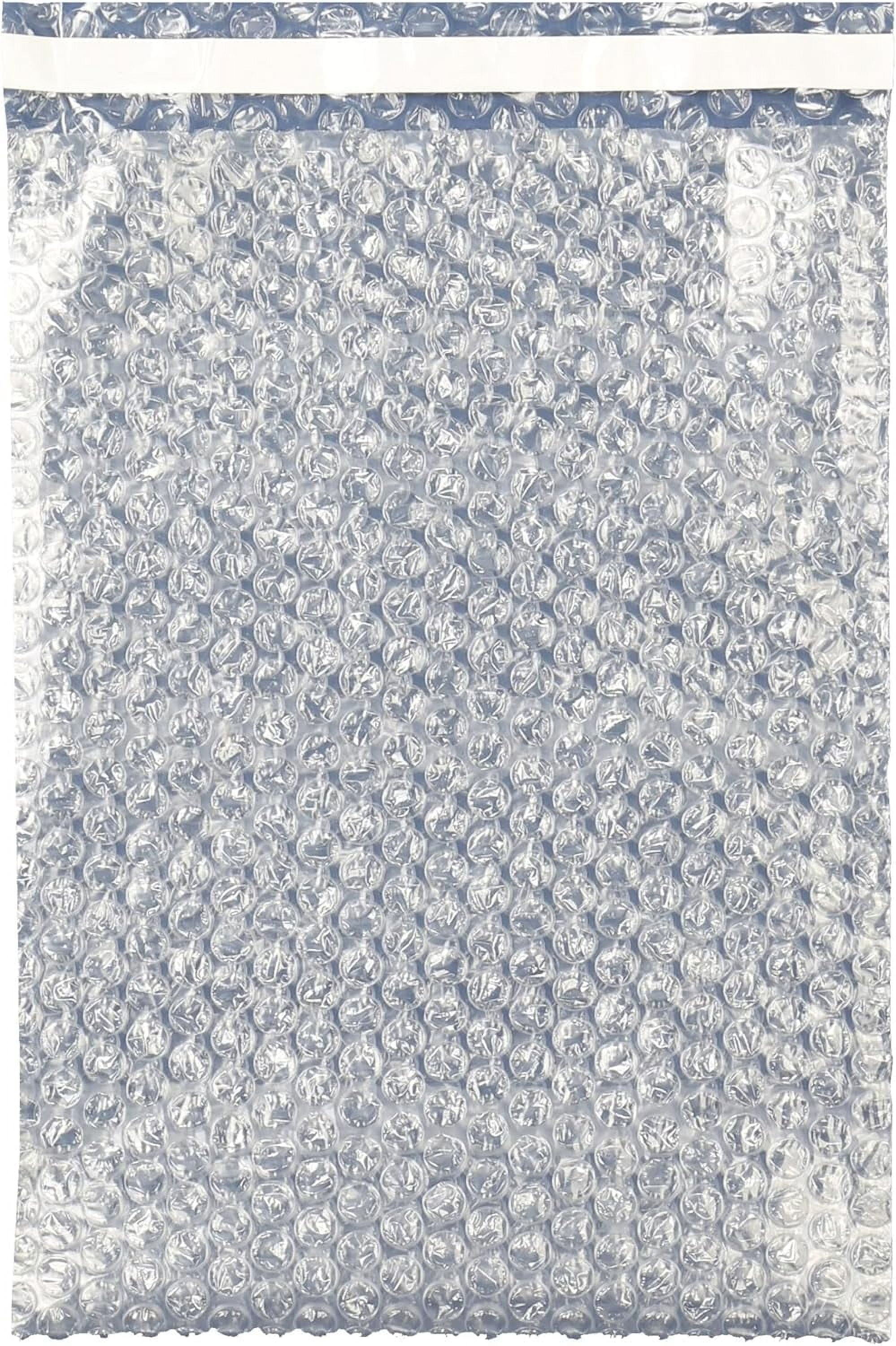 The Boxery 12x15.5" Clear Self-Sealing Bubble Out Bag Pouches -100 Pack ...