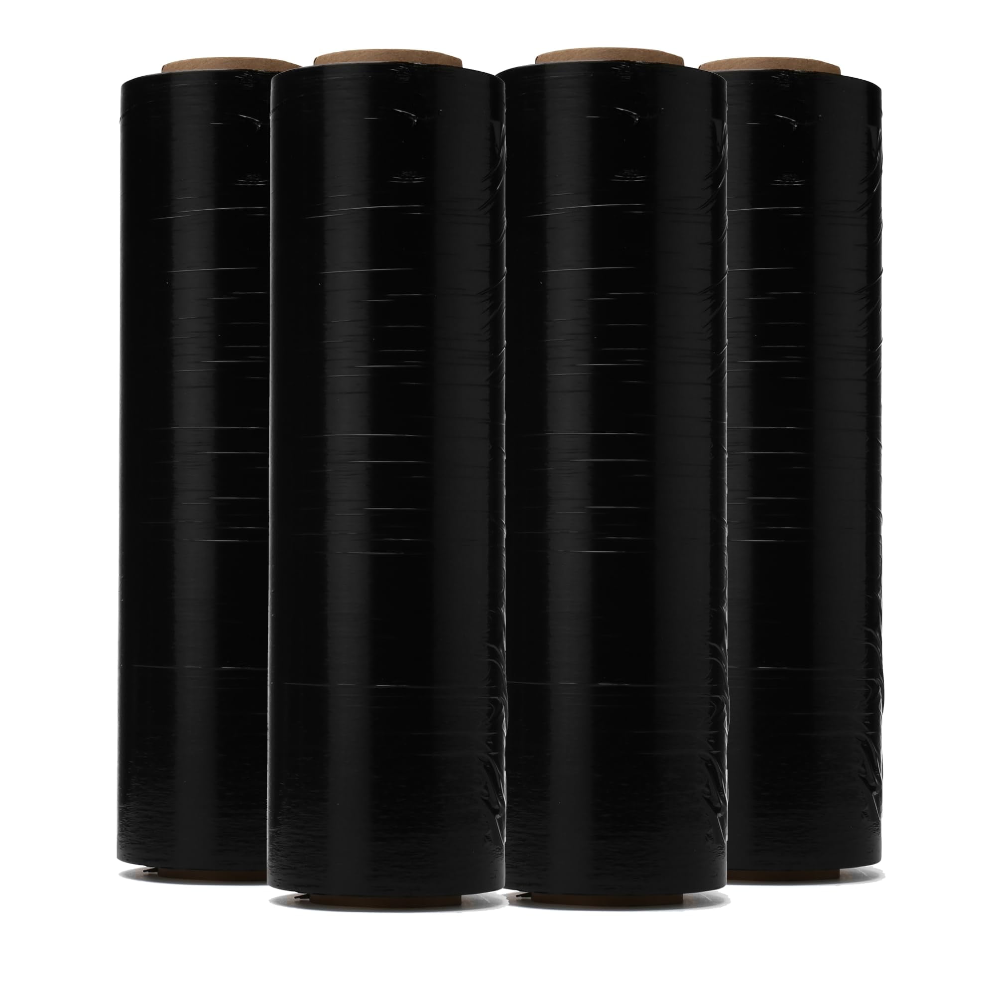 The Boxery- 18''X1500' Per Roll Black Stretch Wrap-4 Rolls/6000 Feet ...