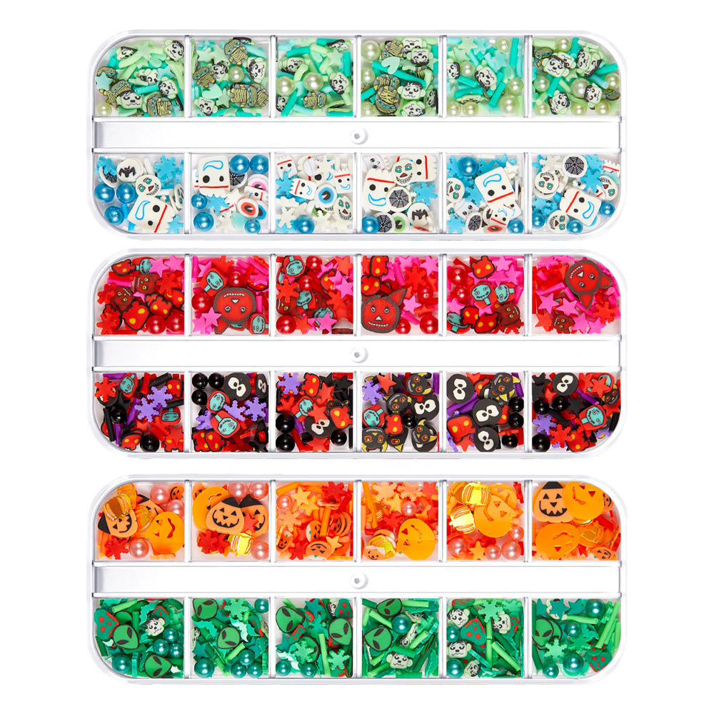 Boxes Halloween Nail Art Glitter Sequins, Holographic Skull Spider ...