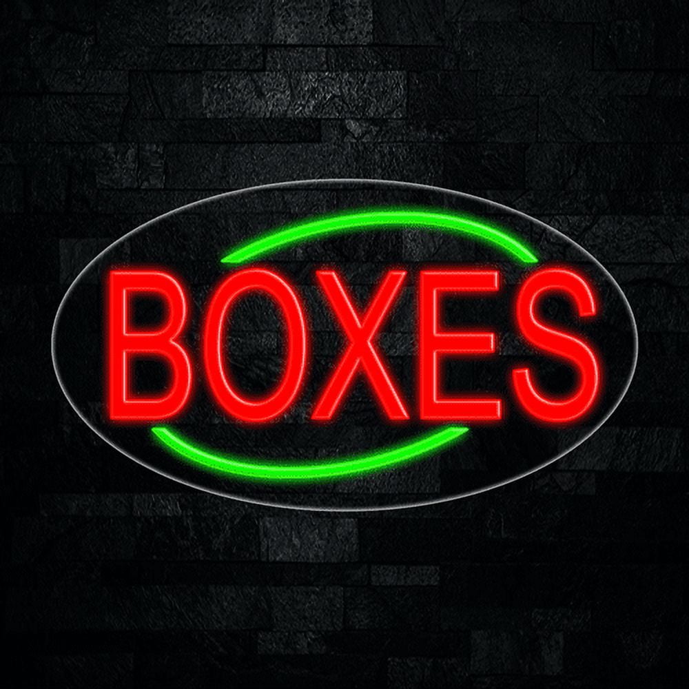 Boxes LED Neon Sign 28"L x 16"H #34158 - Walmart.com