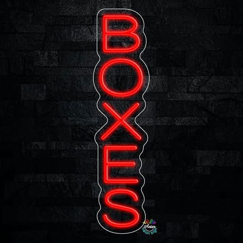 Boxes LED Neon Sign 6"L x 24"H #32096 - Walmart.com