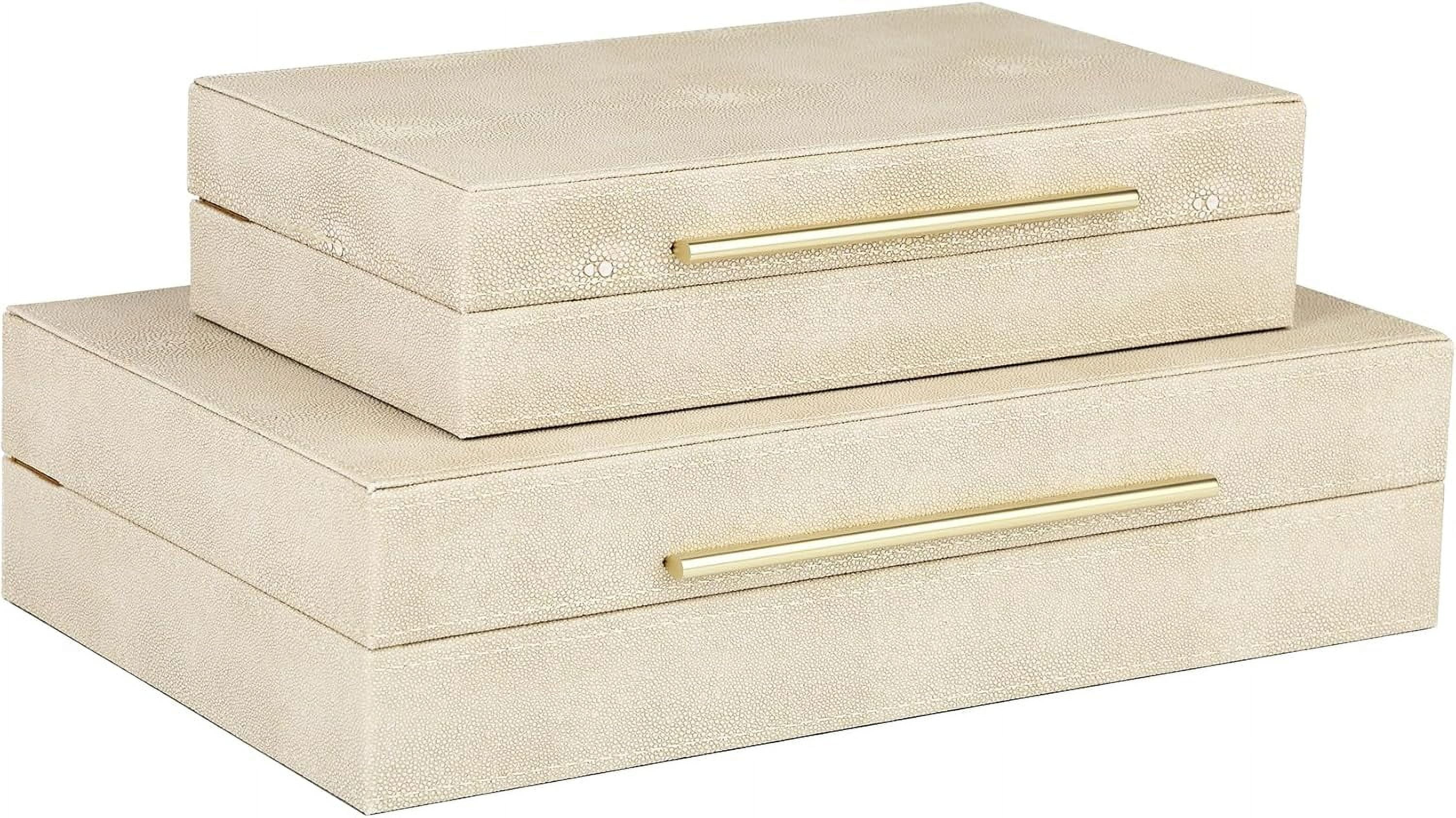 Boxes Set of 2, Large Nesting Keepsake Box Accessory Organizer Jewelry ...