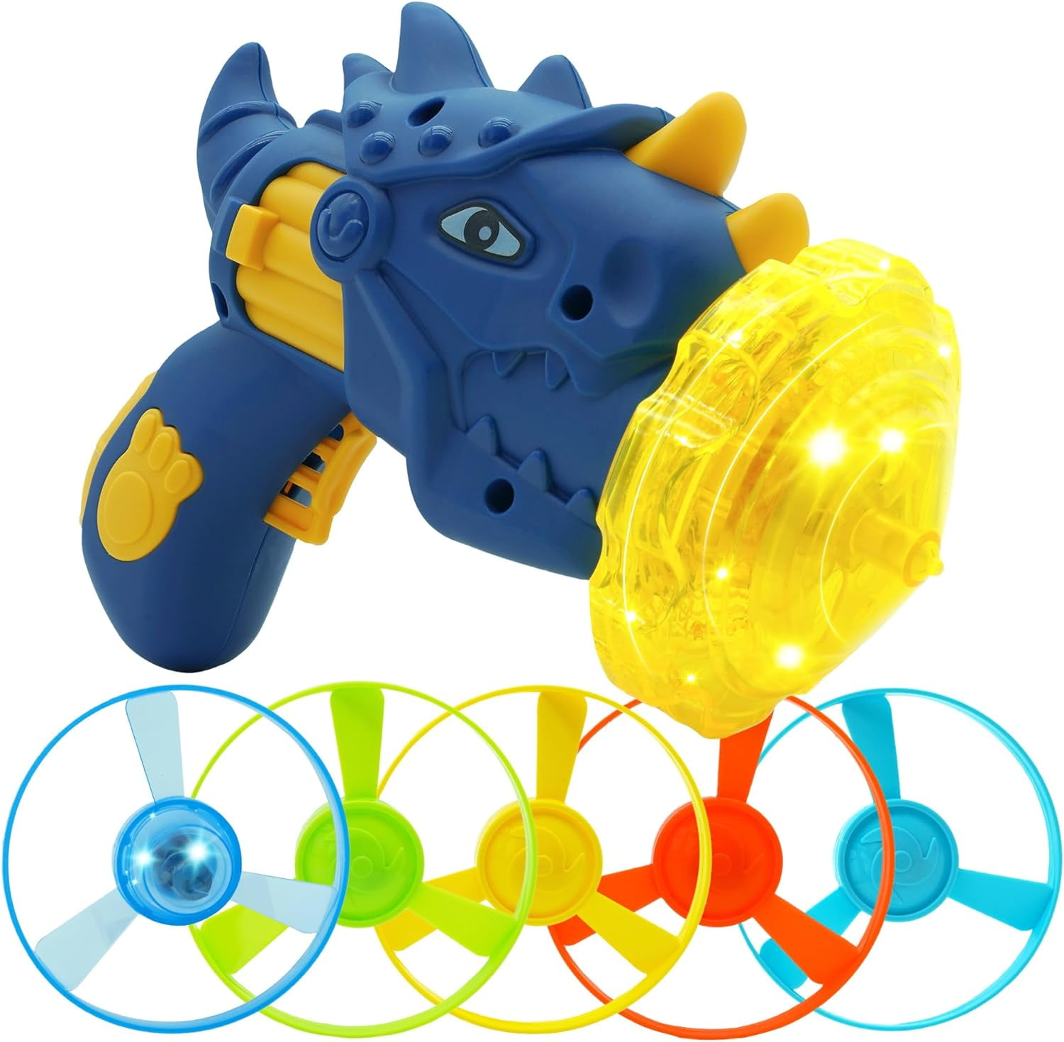 Boxgear Dinosaur Disc Launcher Kit Featuring 1 LED Top And Cat Fetch ...