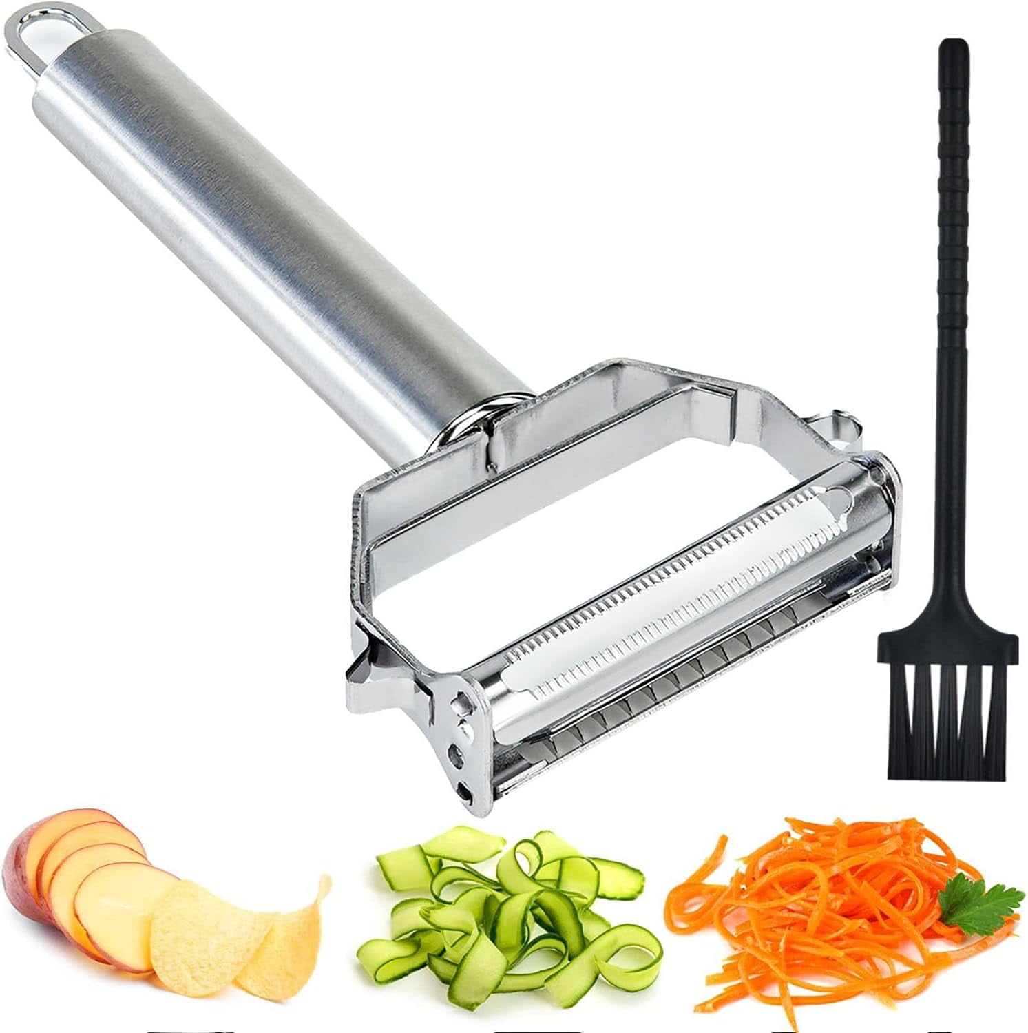 Boxgear Stainless Steel Dual Blade Vegetable Peeler - Commercial Grade ...