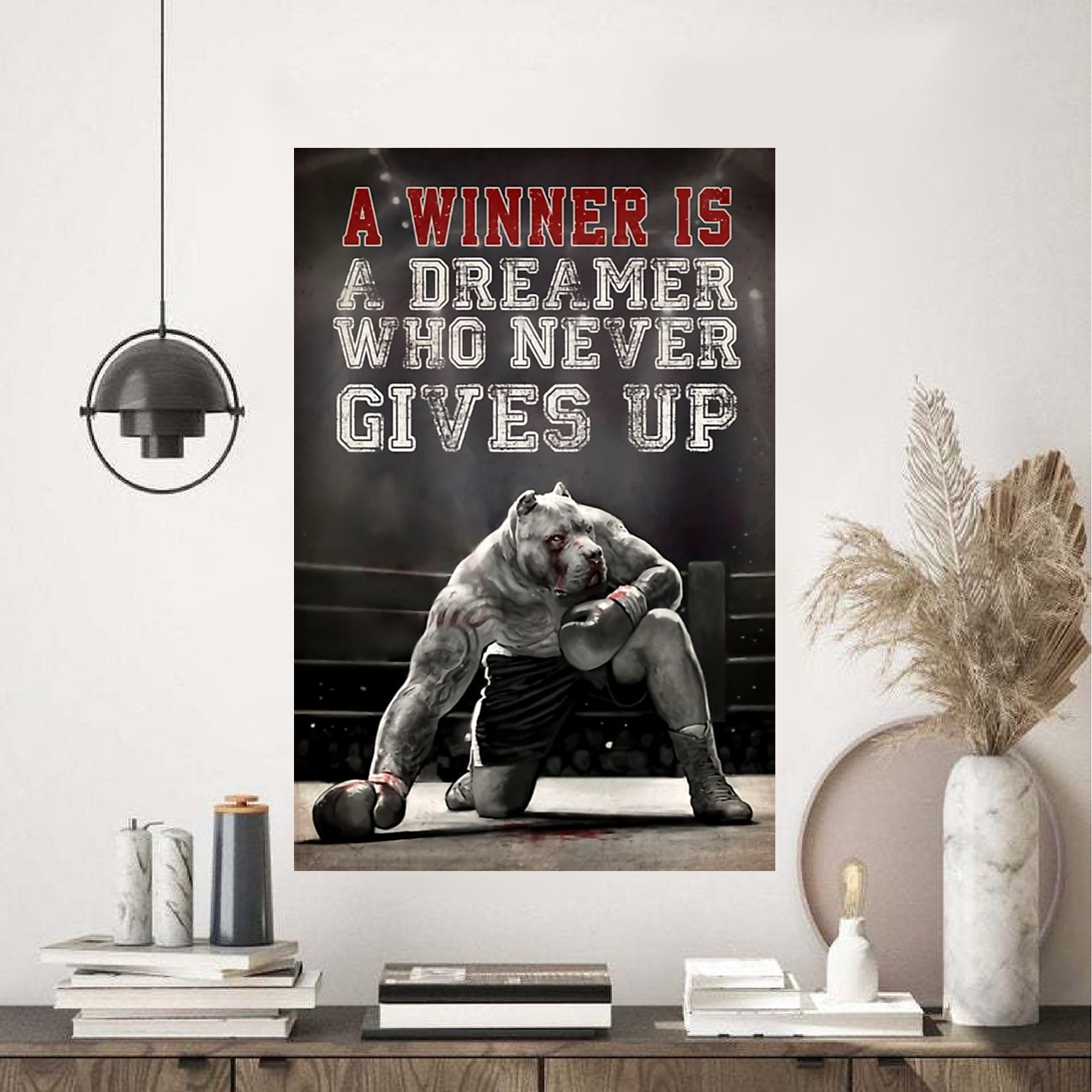 Boxing A Winner Poster Boxer Poster Gift for boxer dad boxer mom 16 x ...