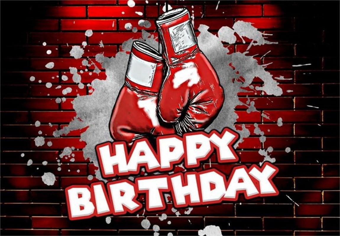 Boxing Baby Shower Backdrop Blue Pink Gender Reveal Backdrop Boy or ...