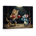 Boxing Cat And Mouse Animal For Home Bedroom Canvas - Walmart.com