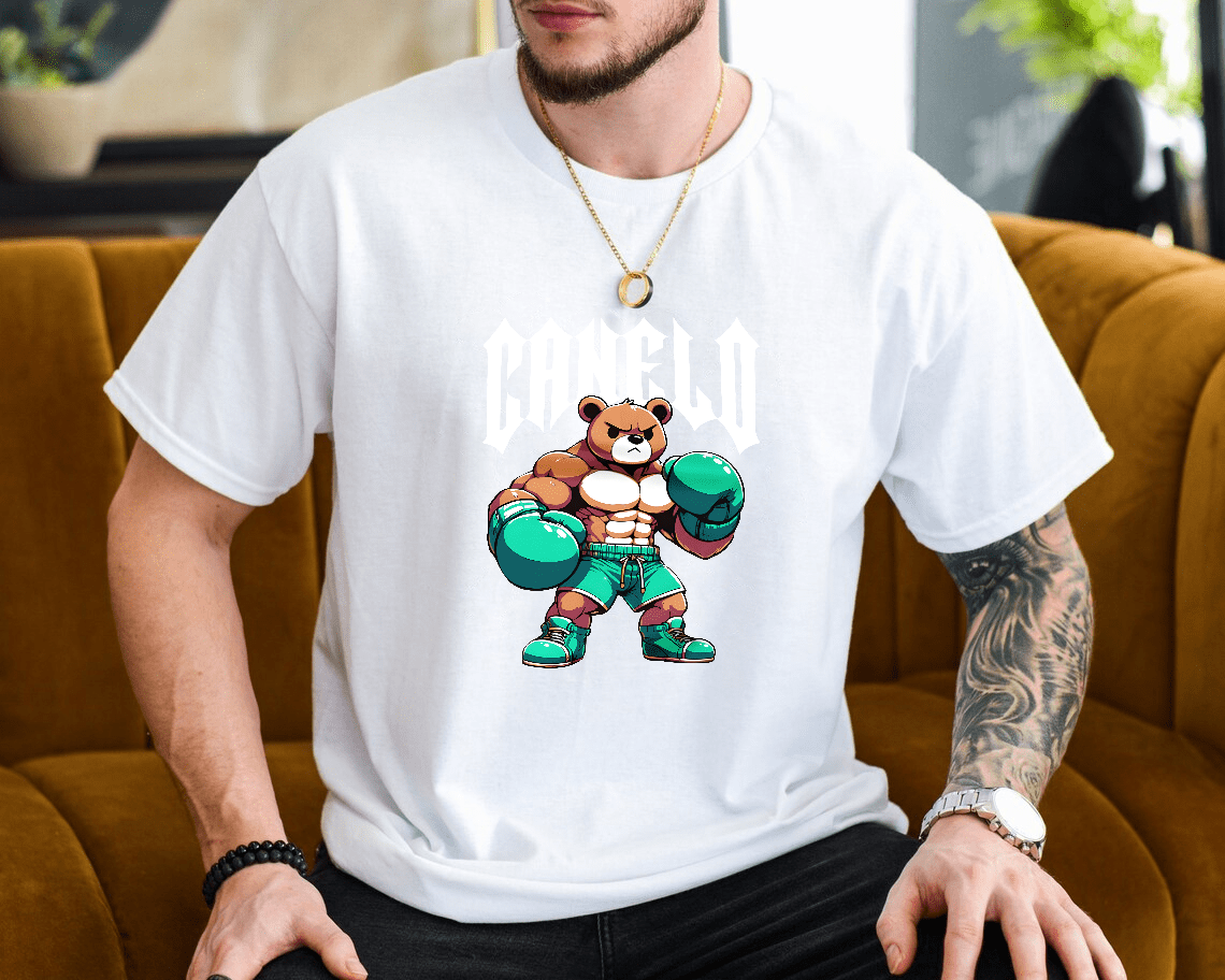 Boxing Champion Bear Retro Sport Fighting Theme Graphic Artwork T-shirt ...