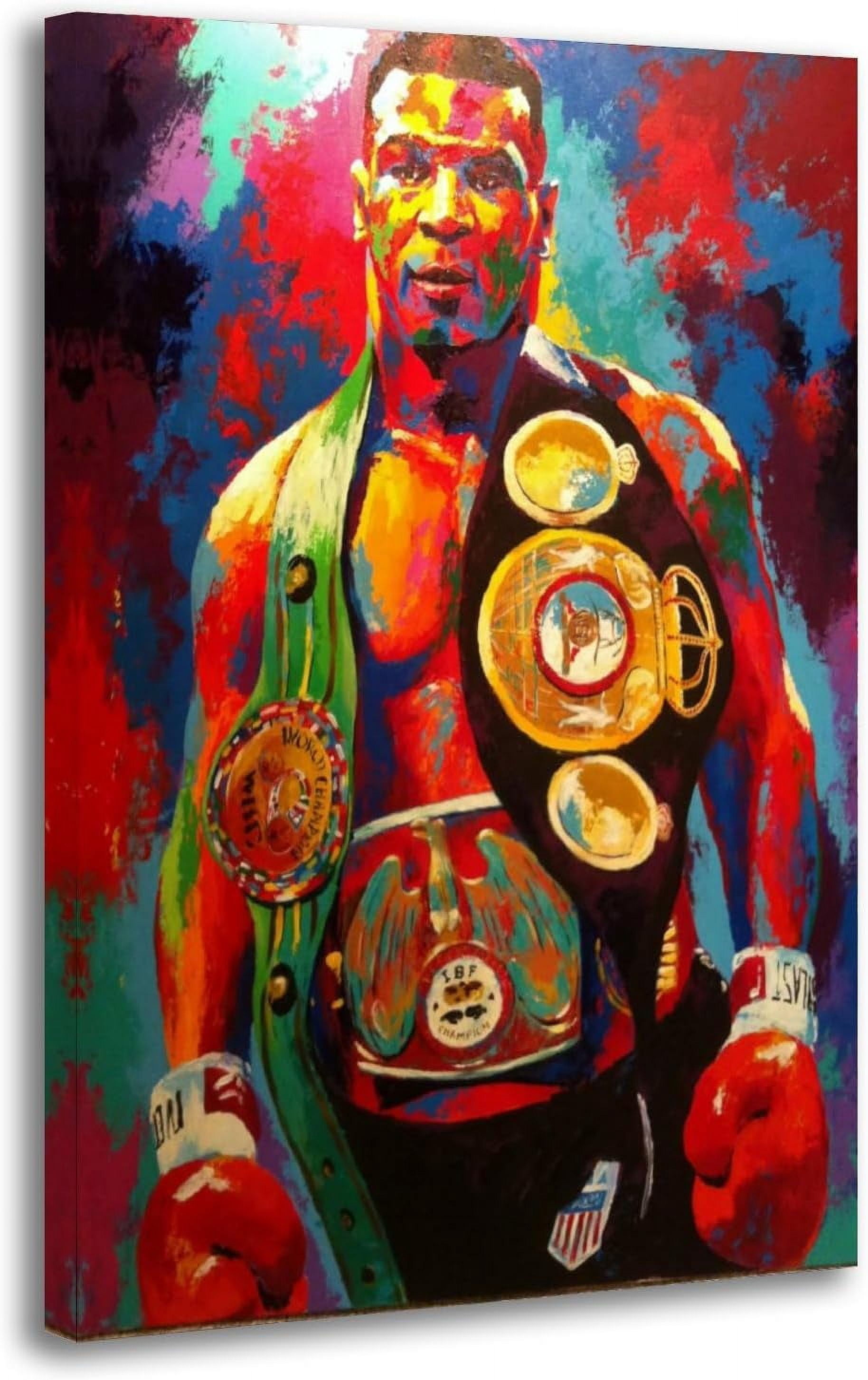 Boxing Champion Graffiti Boxer Tyson Poster Decorative Painting Canvas ...