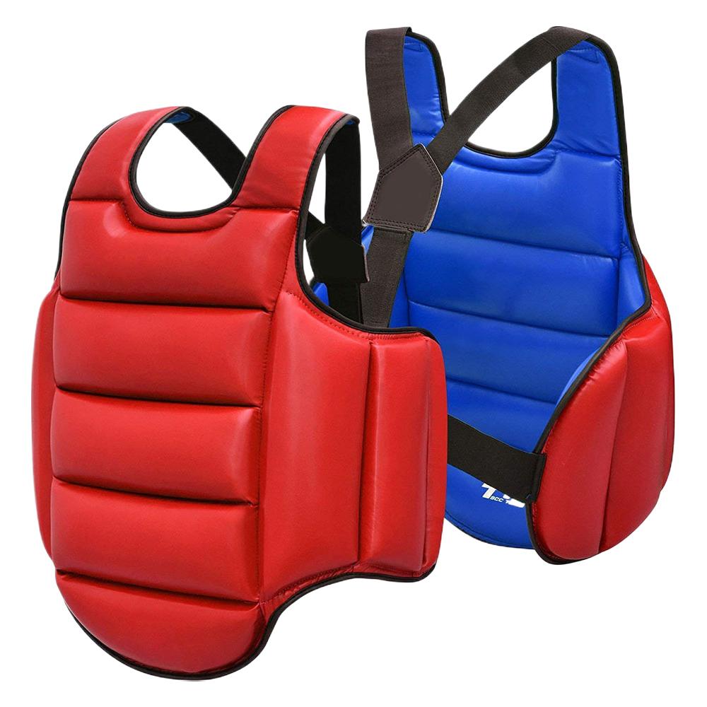 Boxing Chest Guard, Boxing Body Protector, Reversible Adjustable Chest ...