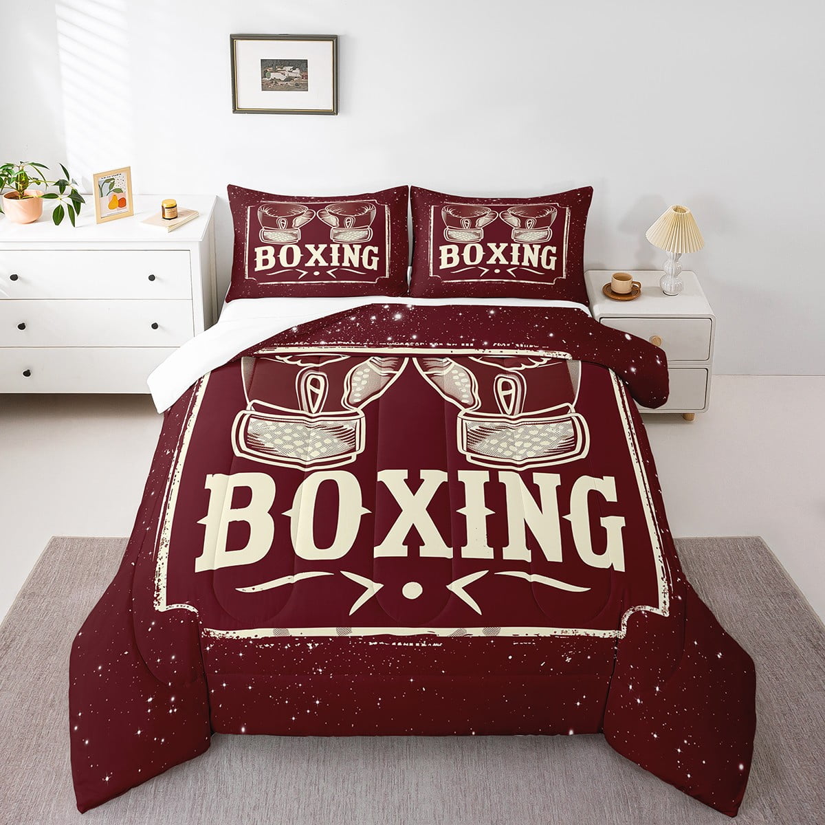 Boxing Comforter Set Boxing Gloves Bedding Sets Full,Fighting ...