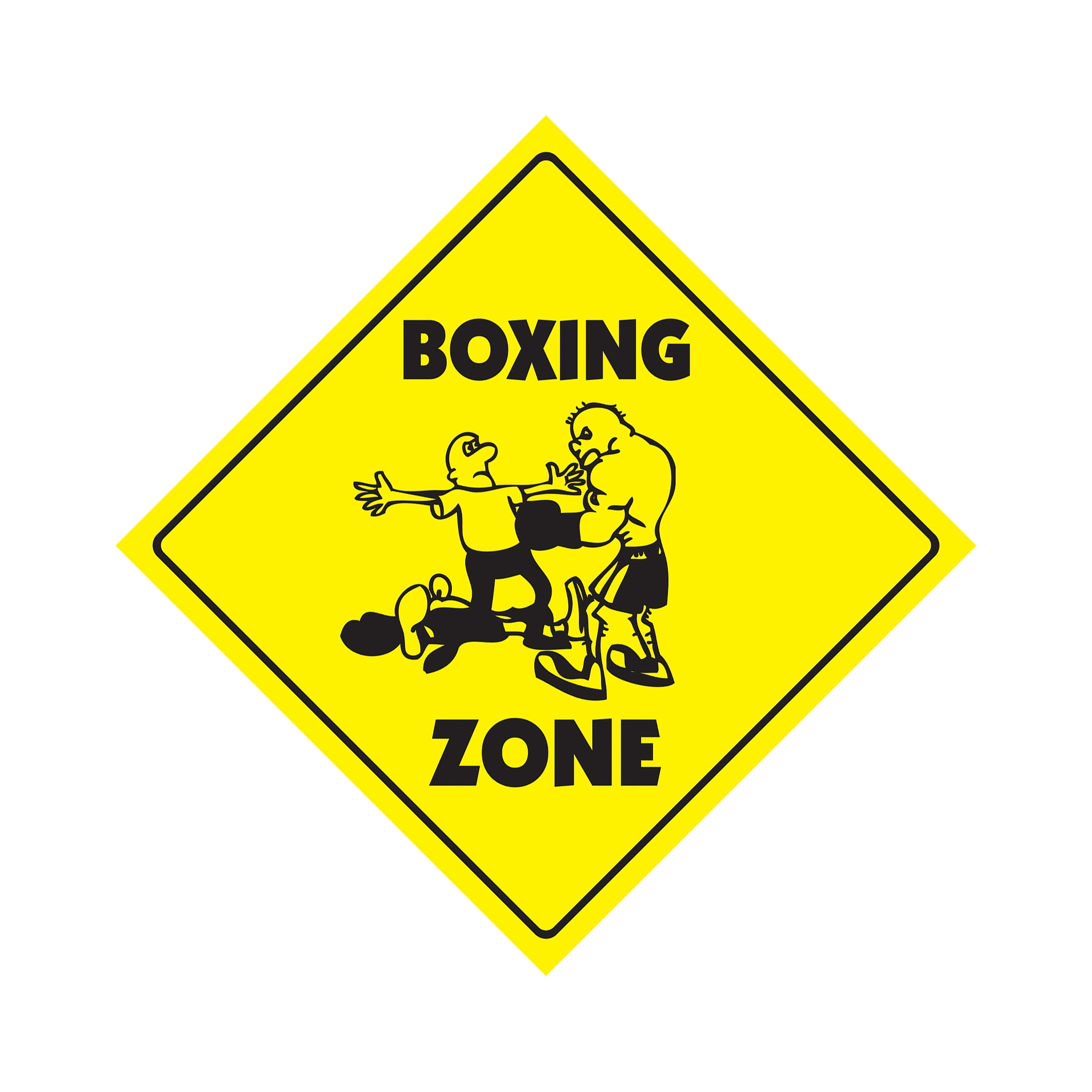 Boxing Crossing Sign Zone Xing | Indoor/Outdoor | 20" Tall boxer ...