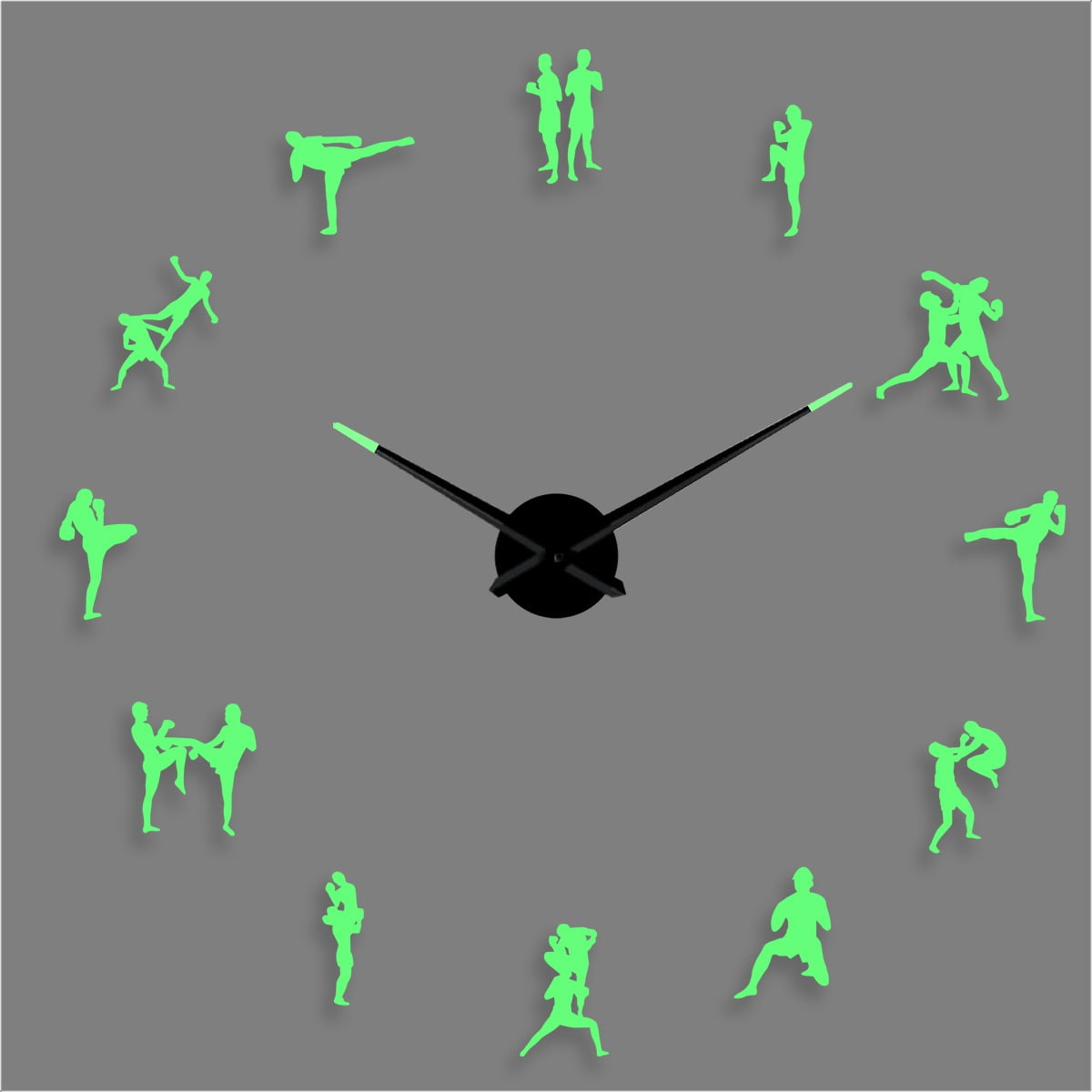 Boxing DIY creative Different Frameless Luminous Wall Clock Home ...