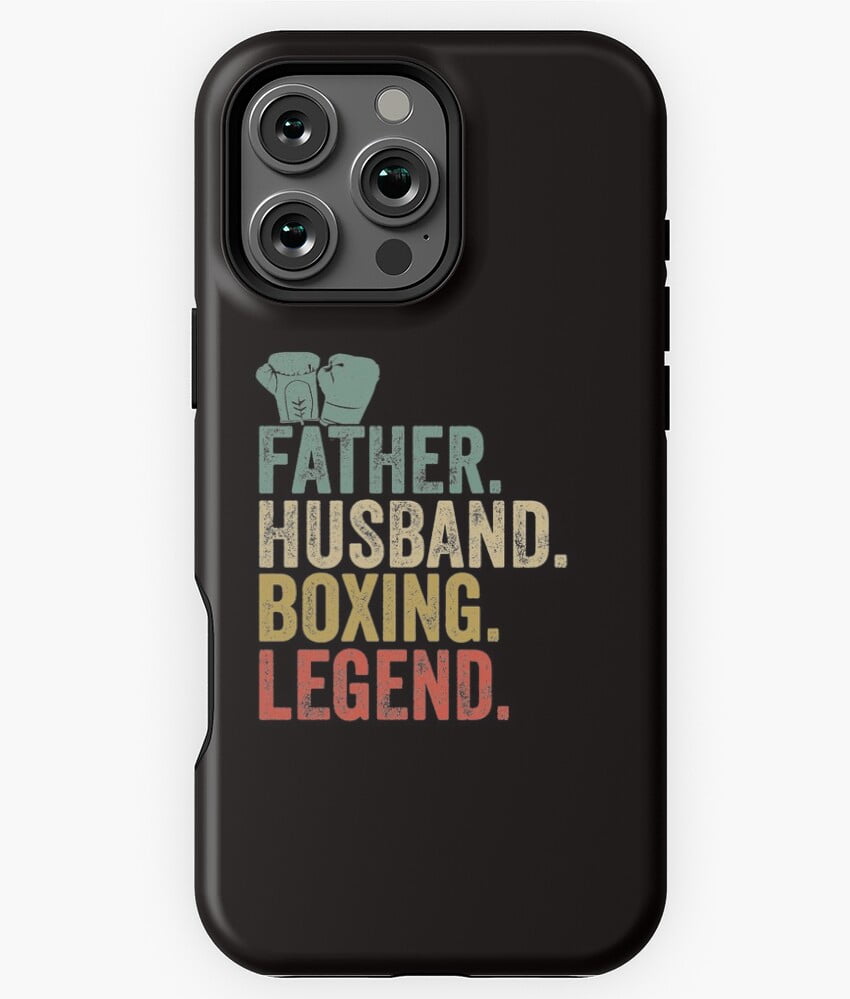 Boxing Dad Legend Retro Father's Day Phone Case for iPhone 16 15 14 13 ...