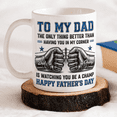 Boxing Dad Mug, Father’s Day Coffee Cup Gift from Son with Champ Glove ...