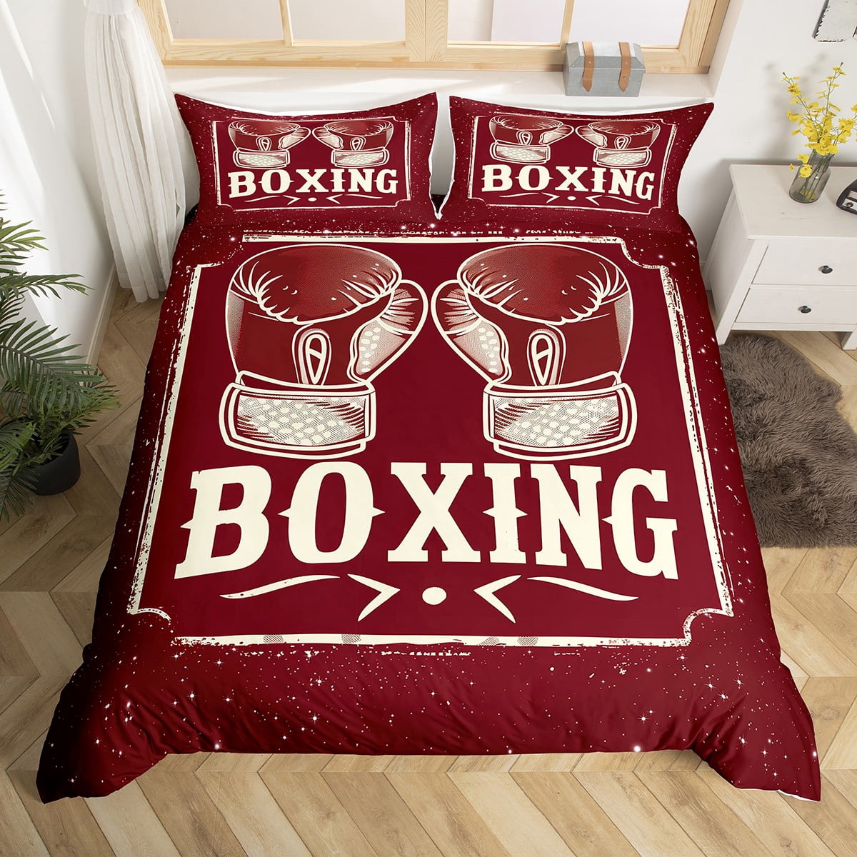 Boxing Duvet Cover Set Boxing Gloves King Bedding Set,Fighting ...