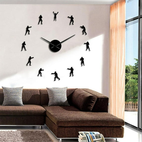 Boxing Fighting Game DIY Wall Clocks Sport Martial Wall Art Living Room ...