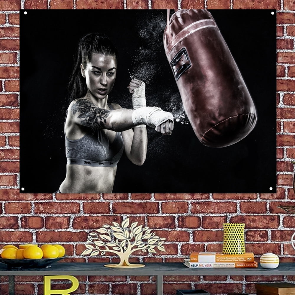 Boxing Girls Wallpaper Poster Wall Chart Kickboxing, Muay Thai, Martial ...