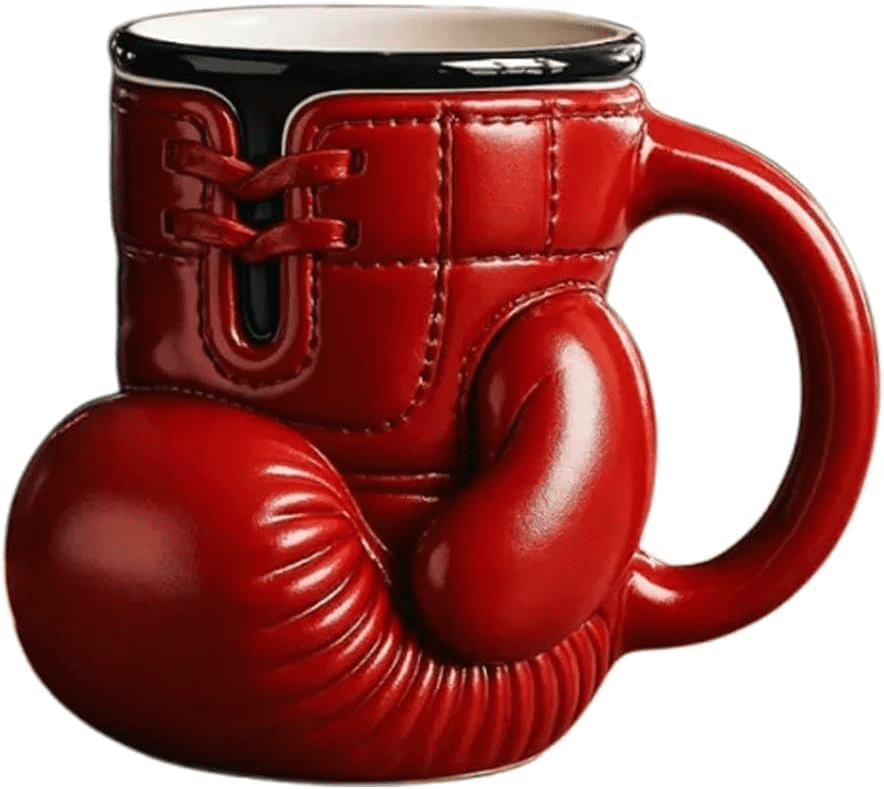 Boxing Glove Mug, Unique Novelty Coffee Cup, Handmade 12 oz Red Boxing ...