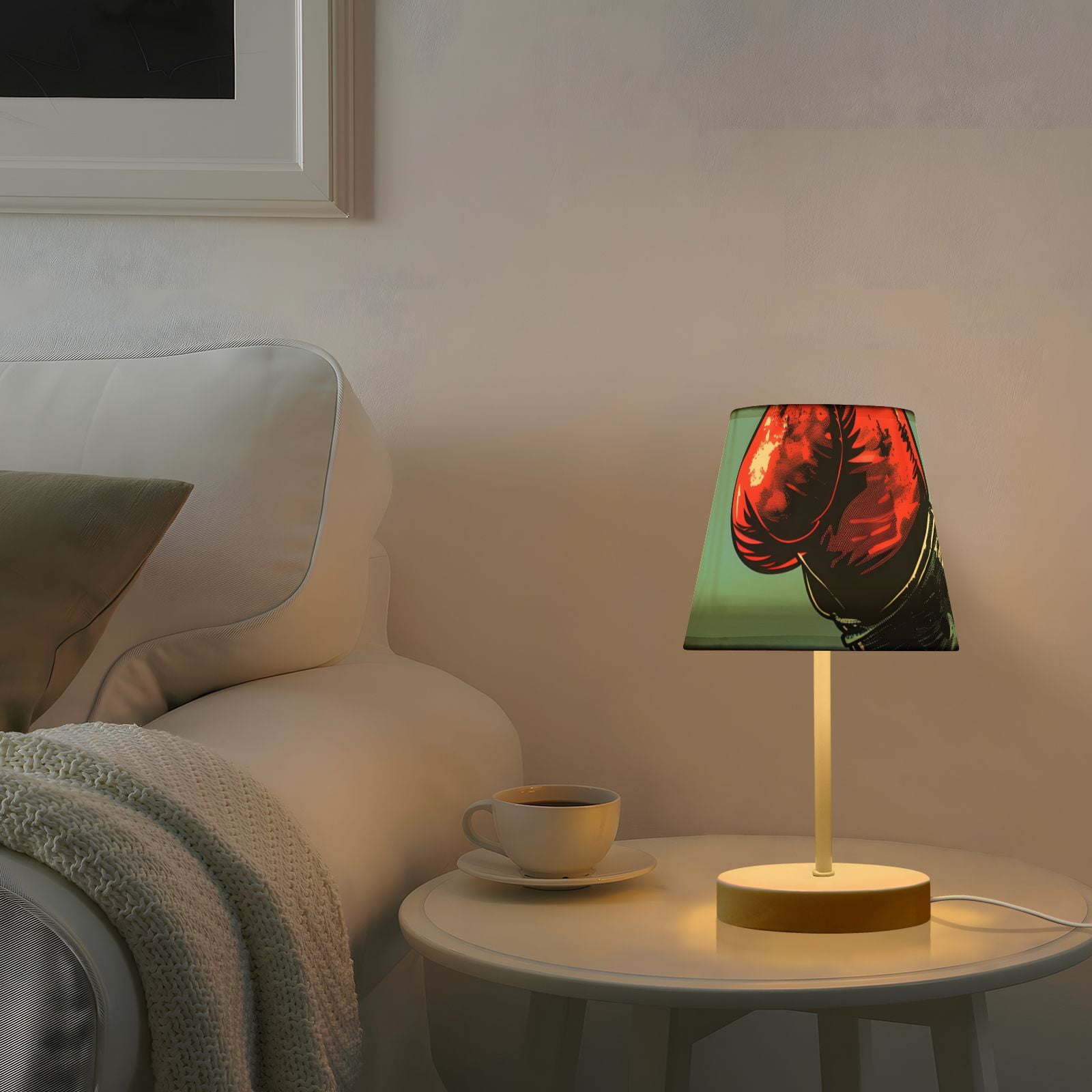 Boxing Gloves Desk Lamp 3 Color Modes LED Table Lamp Nightstand Reading ...