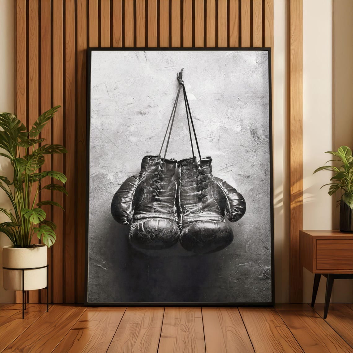 Boxing Gloves Gym Sports Classic Wall Poster Unframed Paper Print ...