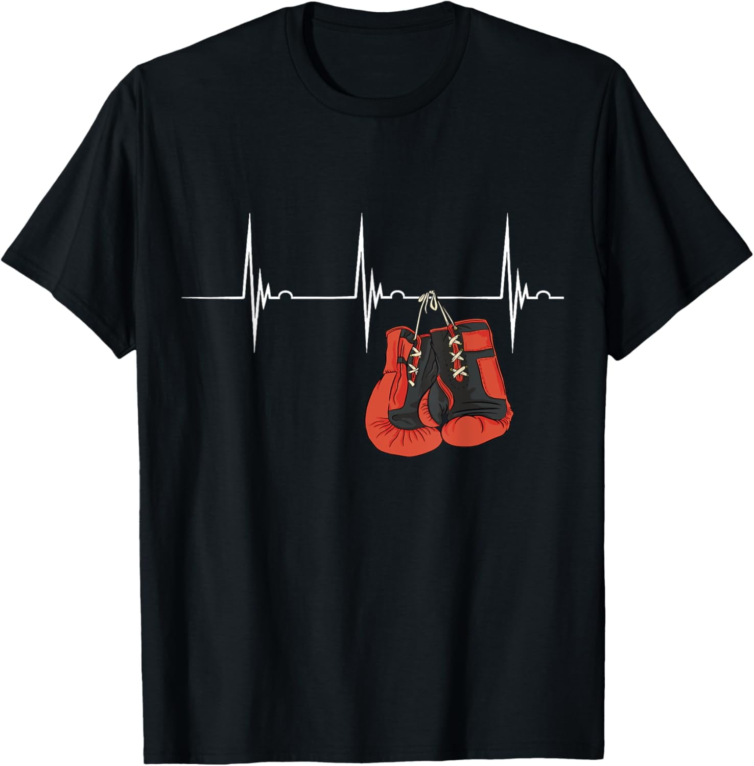 Boxing Gloves Heartbeat EKG Pulse MMA Boxing Kickboxing T-Shirt ...