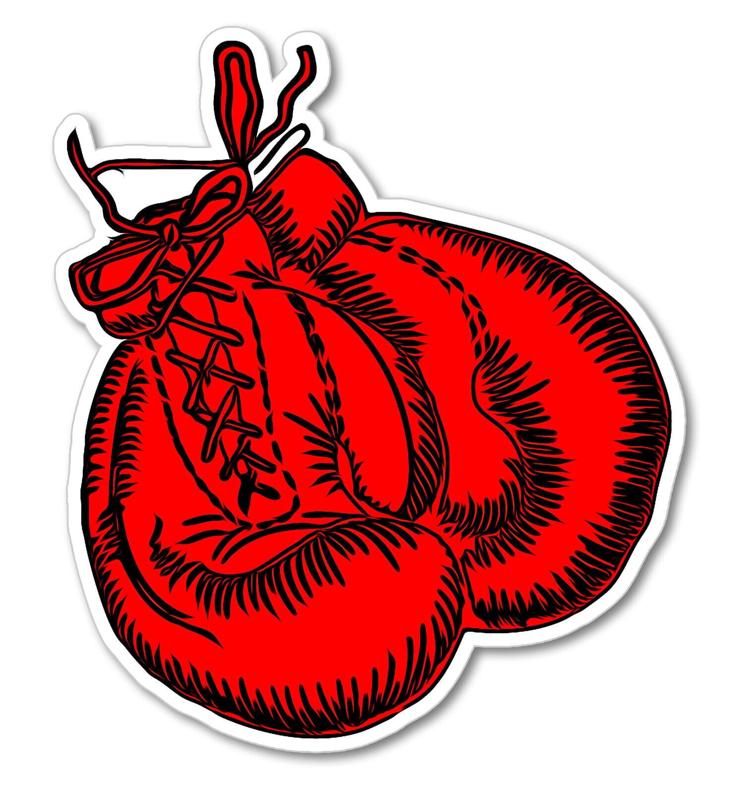 Boxing Gloves Old School Vintage Style Fighter MMA Vinyl Sticker Decal ...