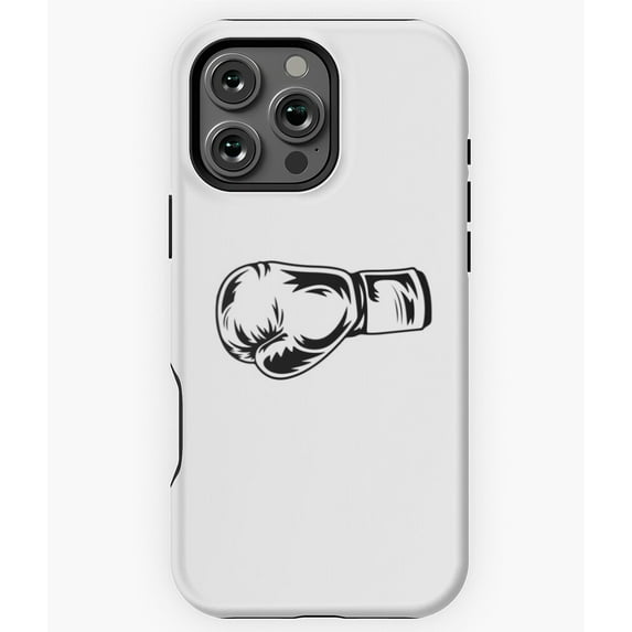 Boxing Gloves Silhouette Line Drawing Phone Case for iPhone 16 15 14 13 ...