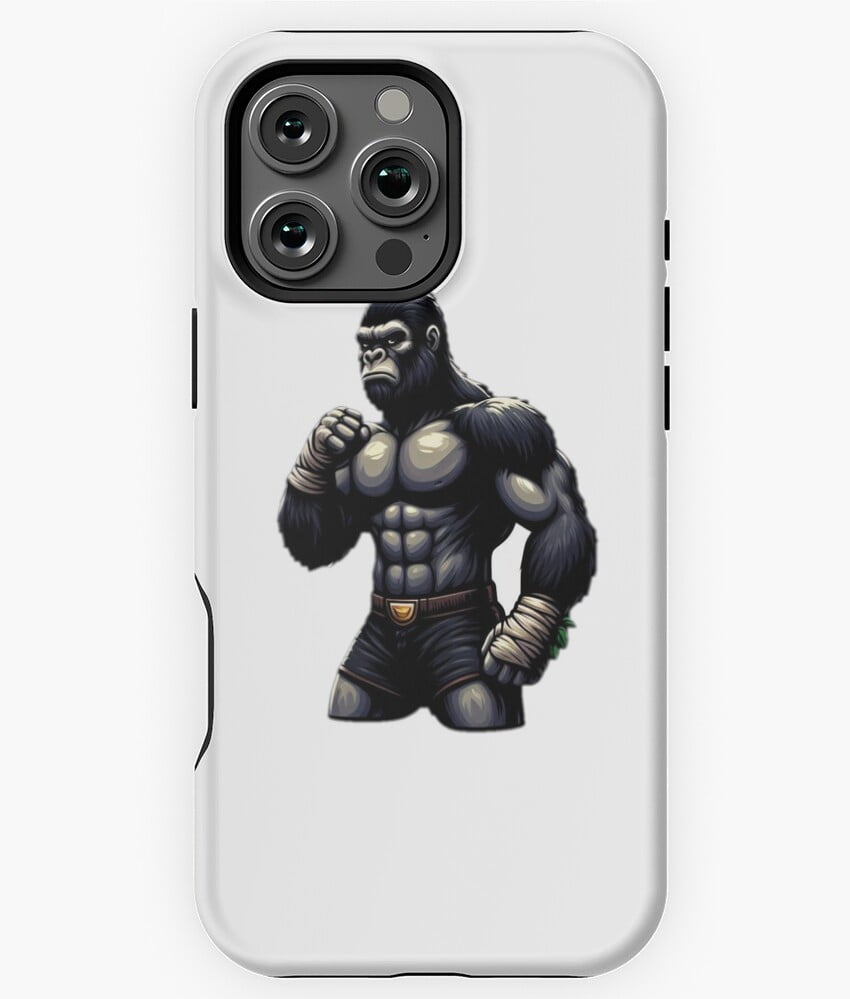Boxing Gorilla Funny Animal Fighter Phone Case for iPhone 16 15 14 13 ...