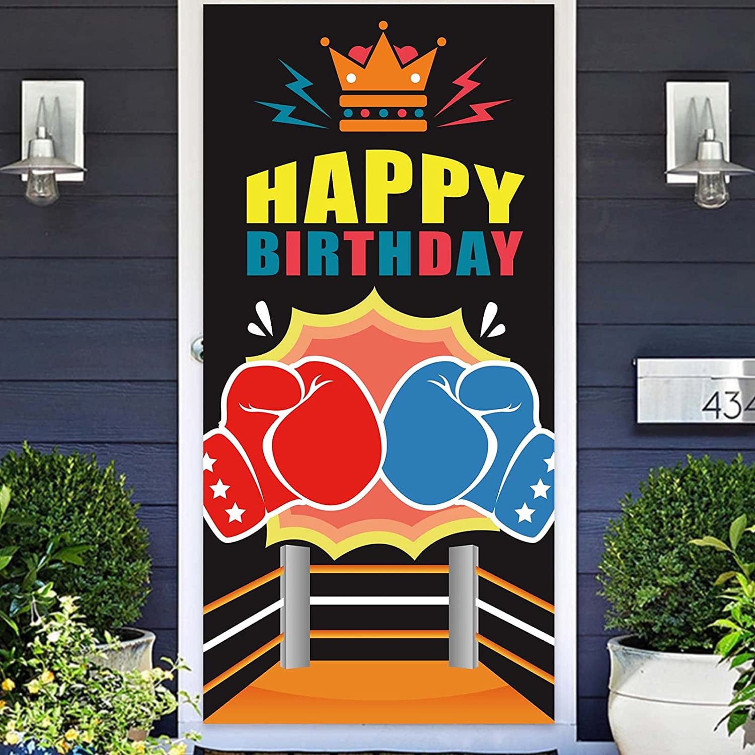 Boxing Happy Birthday Banner Backdrop Background Photo Booth Props ...