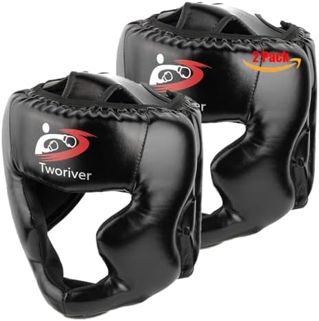 Boxing Headgear 2 Pack, Adjustable MMA Headgear for Adult Men & Kids ...