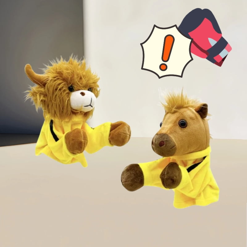 Boxing Horse Hand Puppet, Boxing Toy Kung Fu Animal Toy Gloves Doll ...
