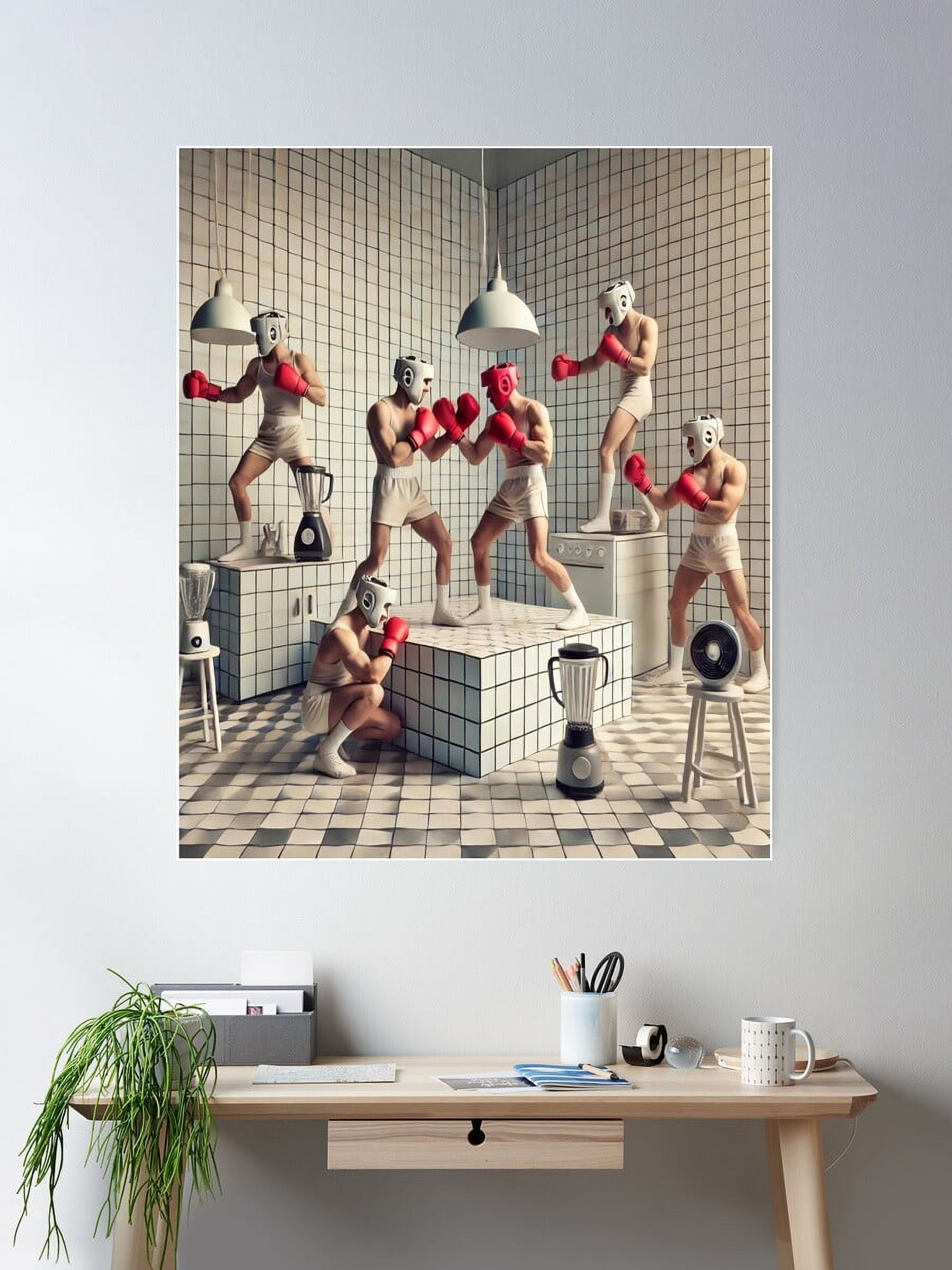 Boxing In The Blender: Surreal Kitchen Showdown Poster Wall Art, Modern ...