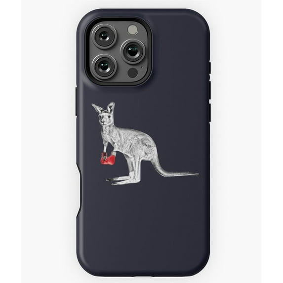 Boxing Kangaroo Funny Australian Phone Case for iPhone 16 15 14 13 12 ...