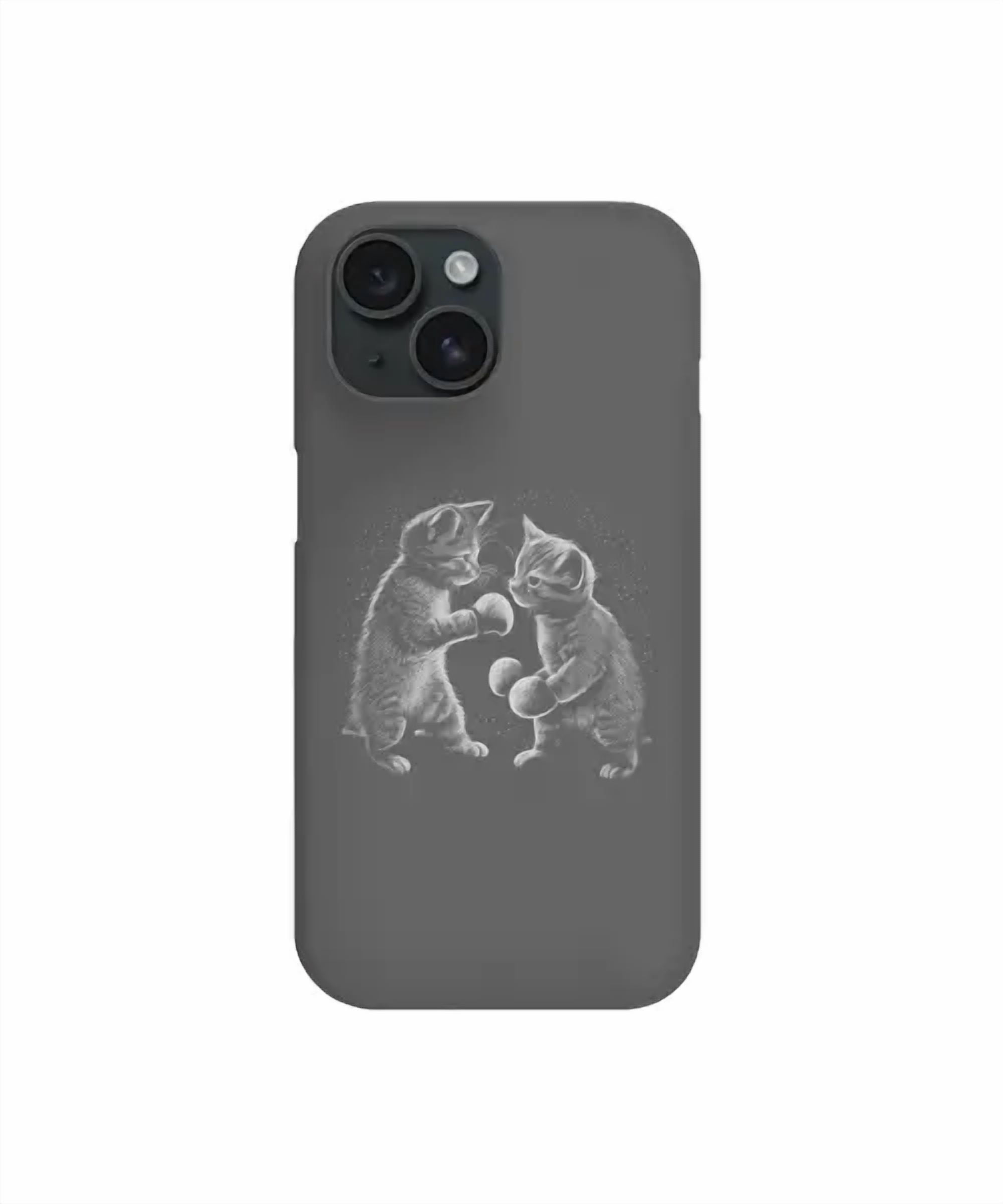 Boxing Kittens Funny Cat Fight Pet Art Phone Case for iPhone 16 15 14 ...
