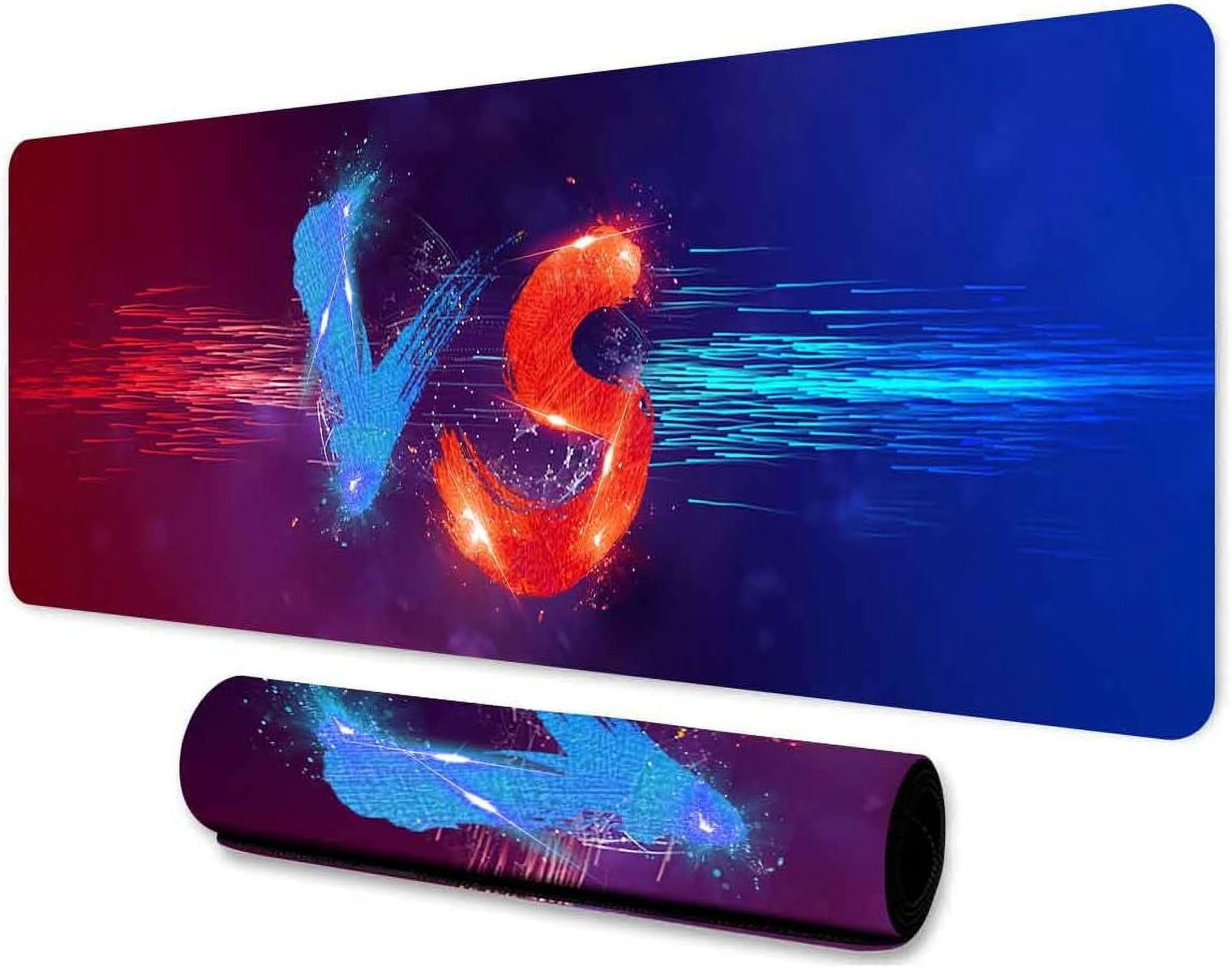 Boxing Large Mouse Pad 31.5x11.8 Inches Cartoon Red and Blue Stripe ...