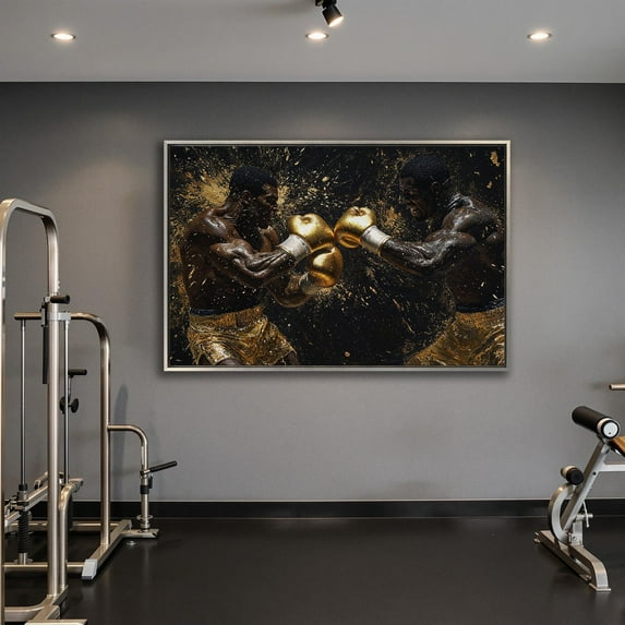 Boxing Legends Art Abstract Gold & Black Gym Decor Poster Decor For ...