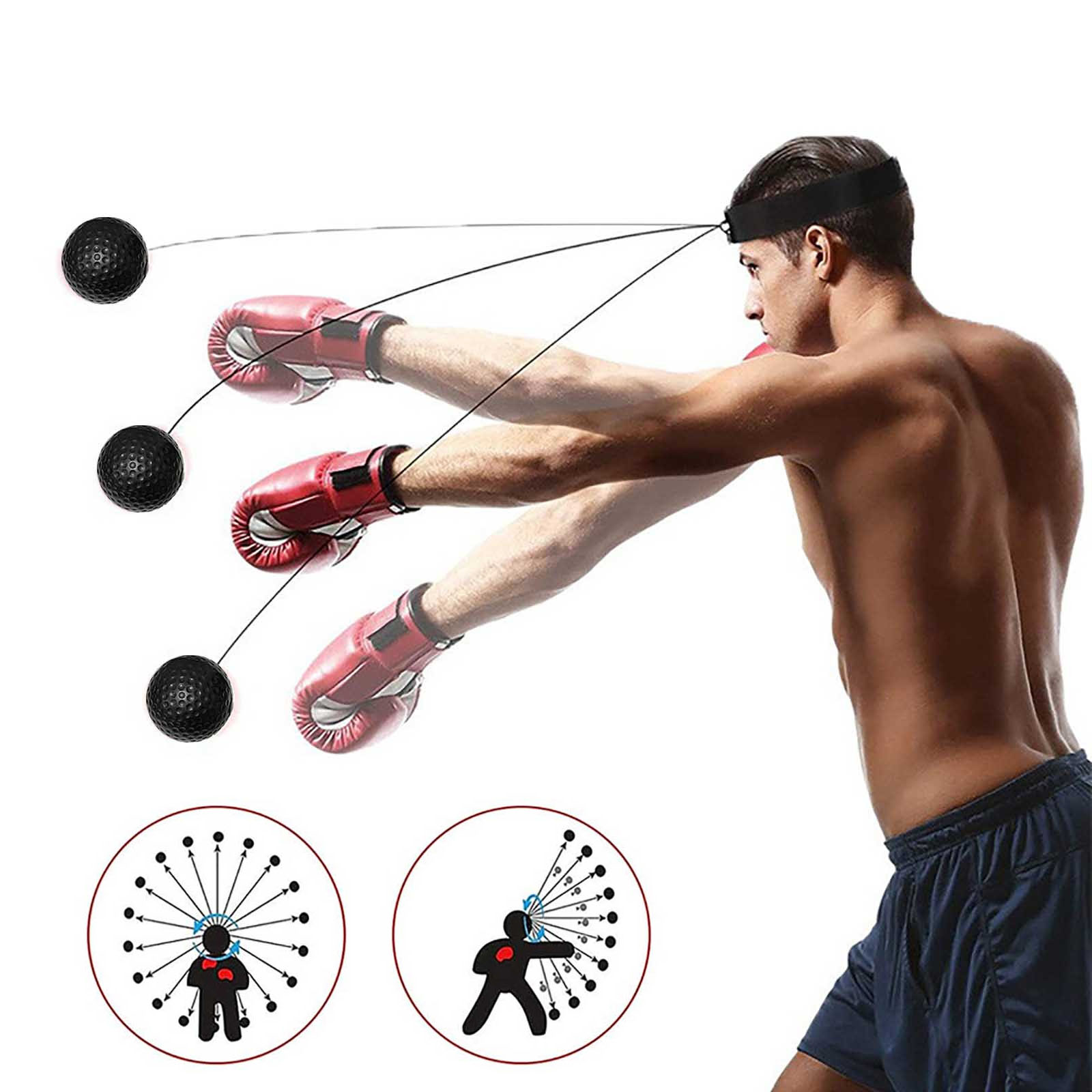 Boxing Machine Boxing Ball Set–Boxing Balls with Headband Improve Speed ...