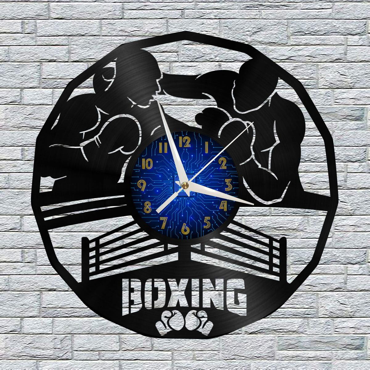 Boxing Match 3 12 Inch Vinyl Record Wall Clock - Silent, Creative, and ...