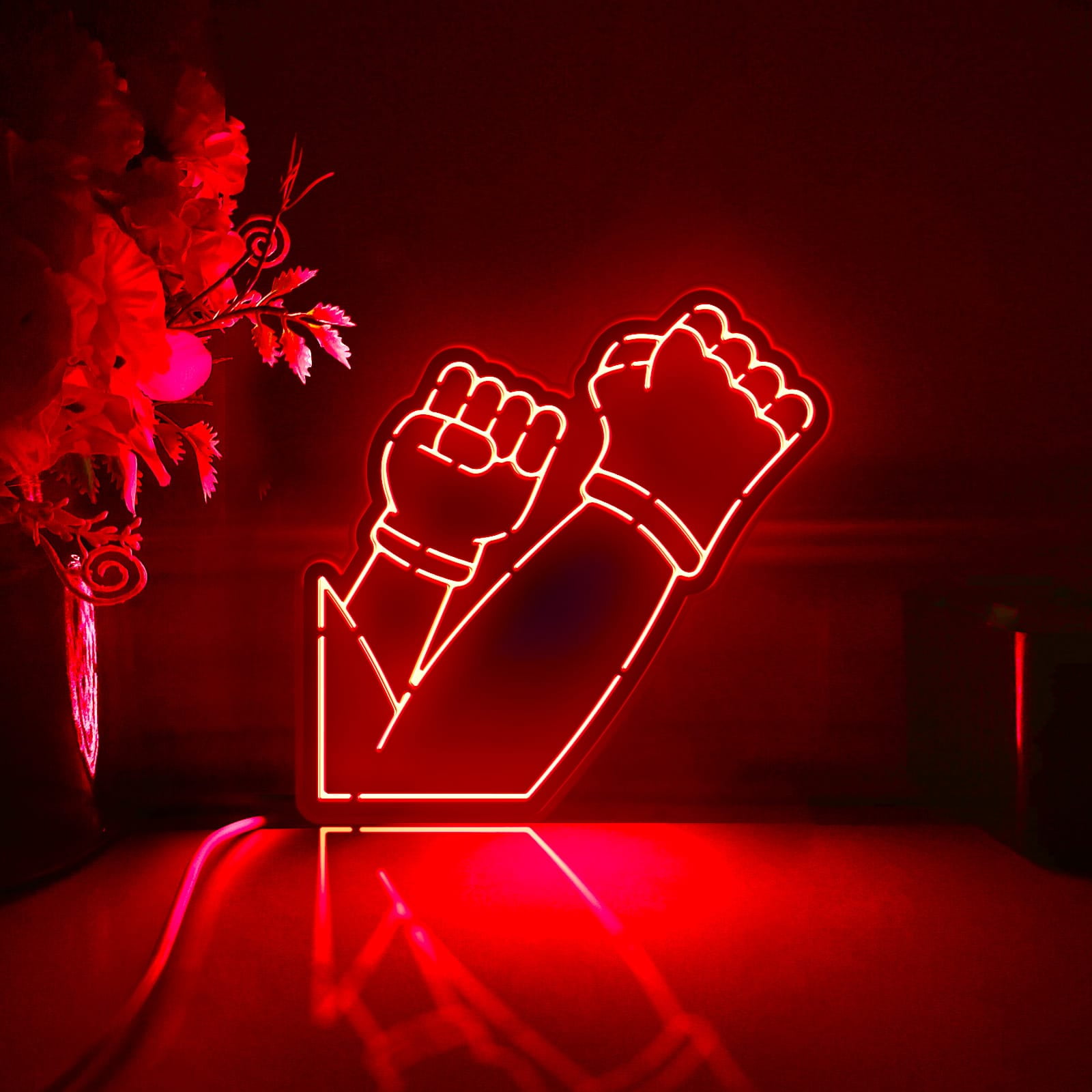 Boxing Match Led Light Box, Dimmable Neon-Like Light Signs USB Power ...