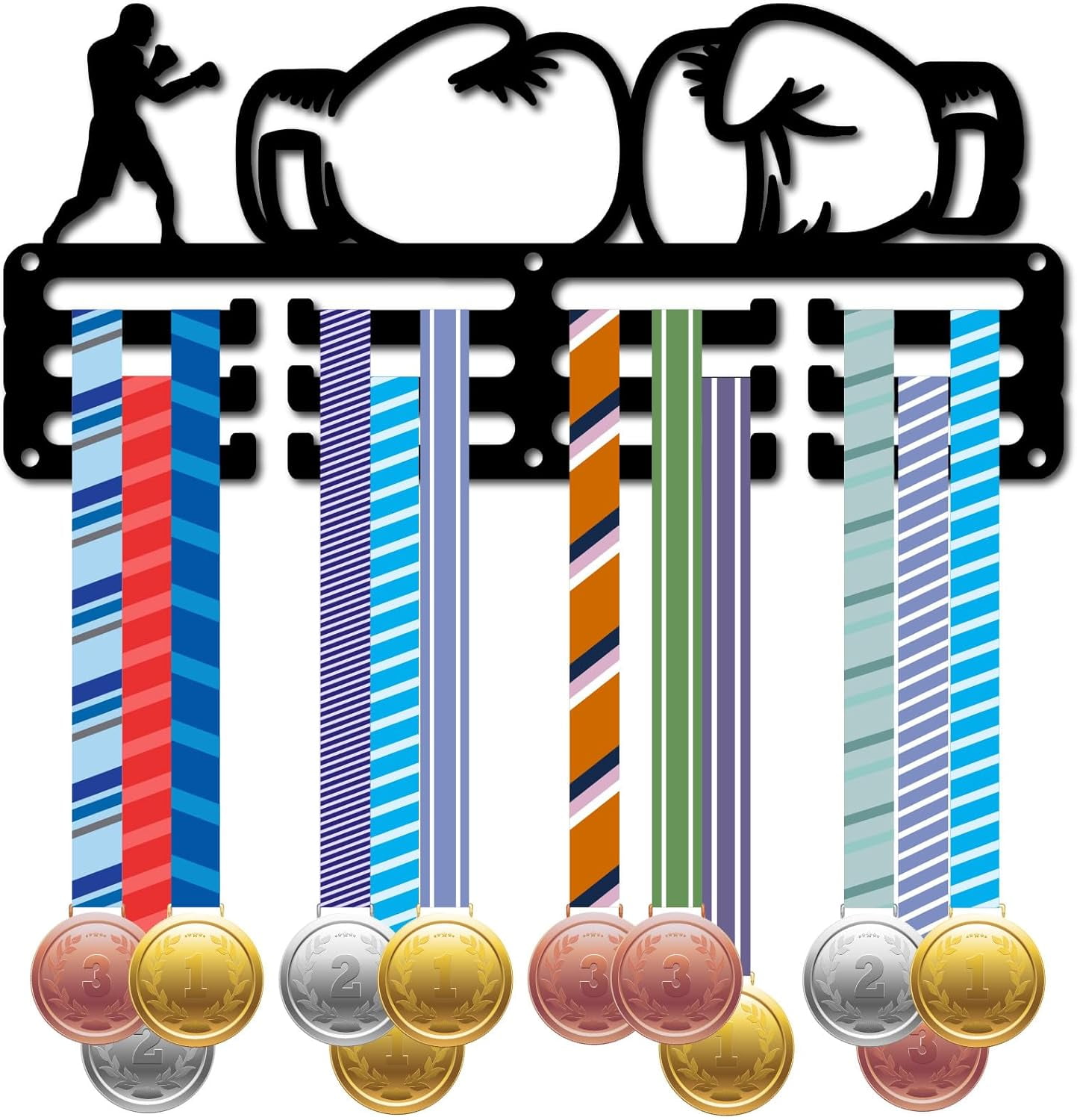 Boxing Medal Holder Sport Medal Rack Wall Mount Iron Frame Decor Awards ...