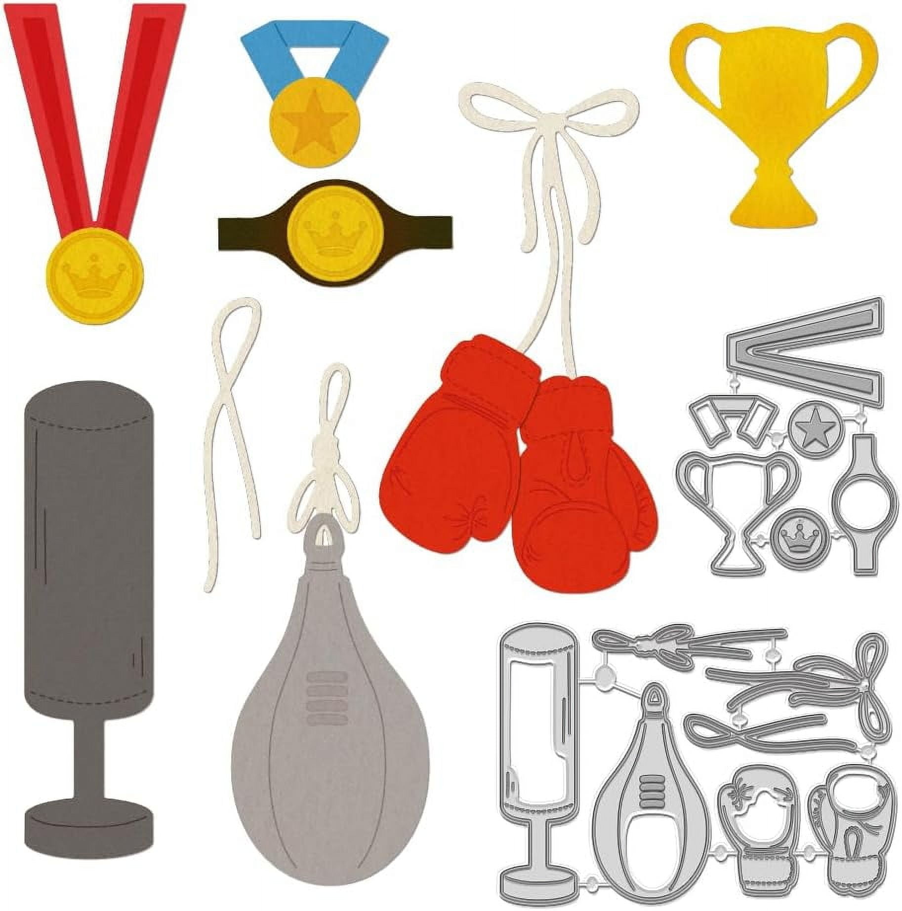Boxing Metal Cutting Dies Sports Die Cut Embossing Stencil Template ...