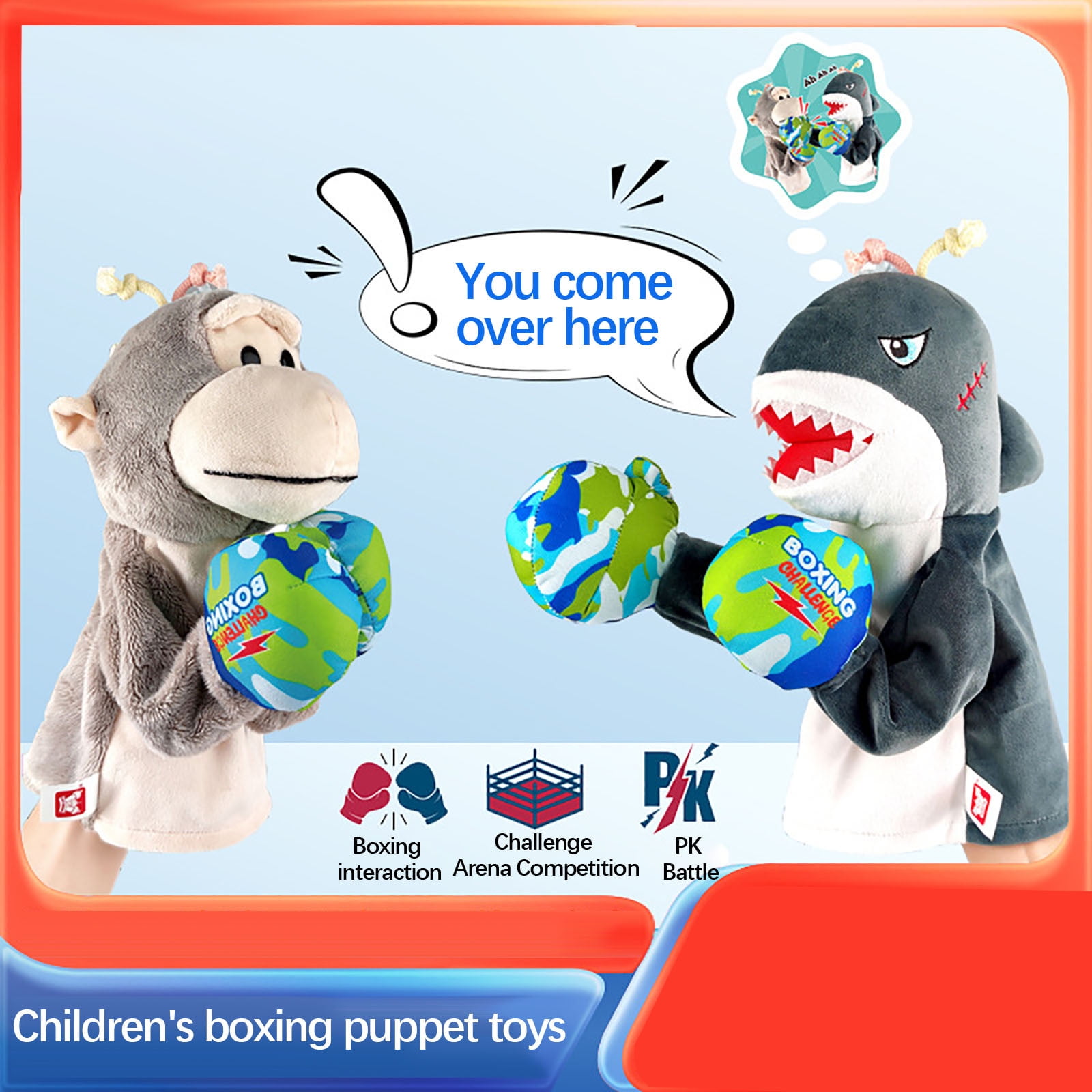 Boxing Monkey Hand Toy, Telescopic Interactive Doll, Squeaking Sound ...