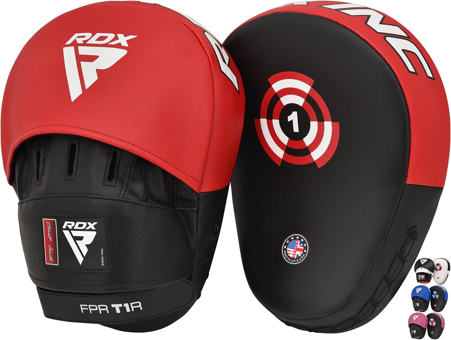 Boxing Pads Focus Mitts, Maya Hide Leather Curved Hook and Jab Target ...