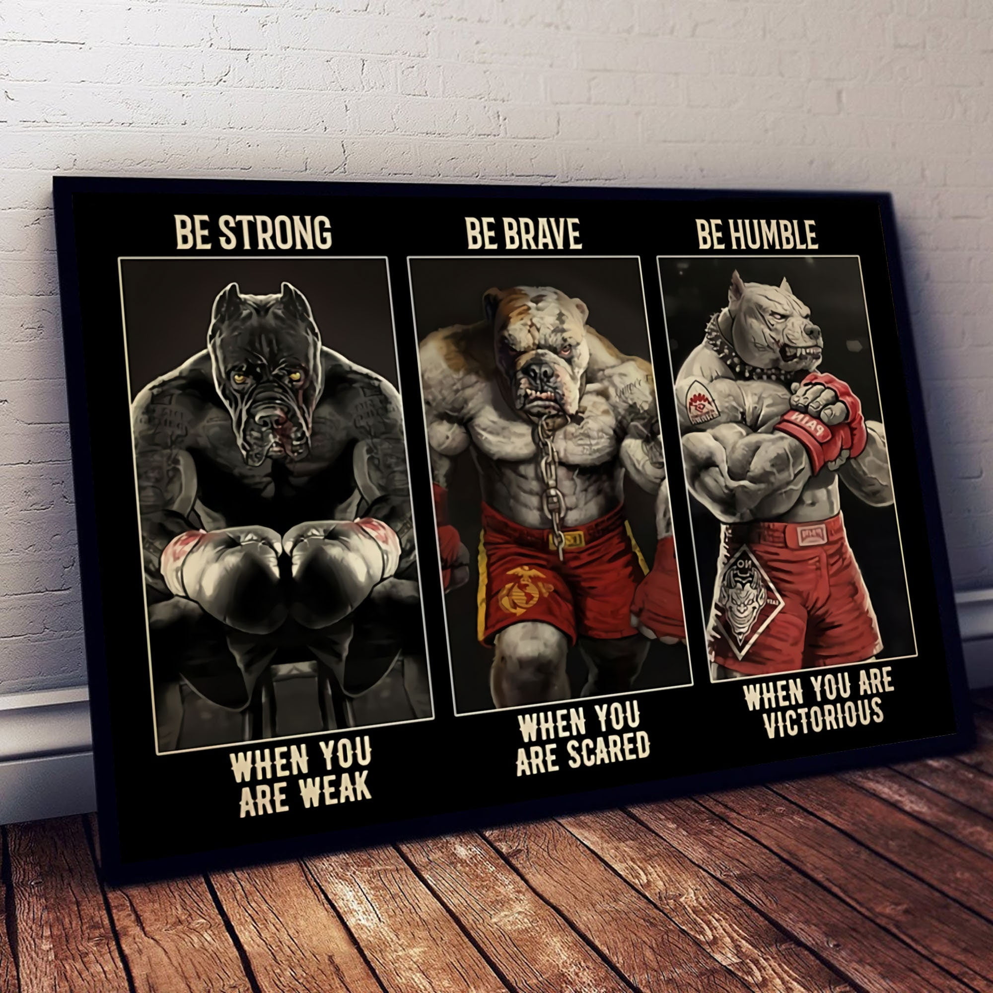 Boxing Poster, Boxing Lovers Poster, Fitness poster, Dog Lovers, Wall ...