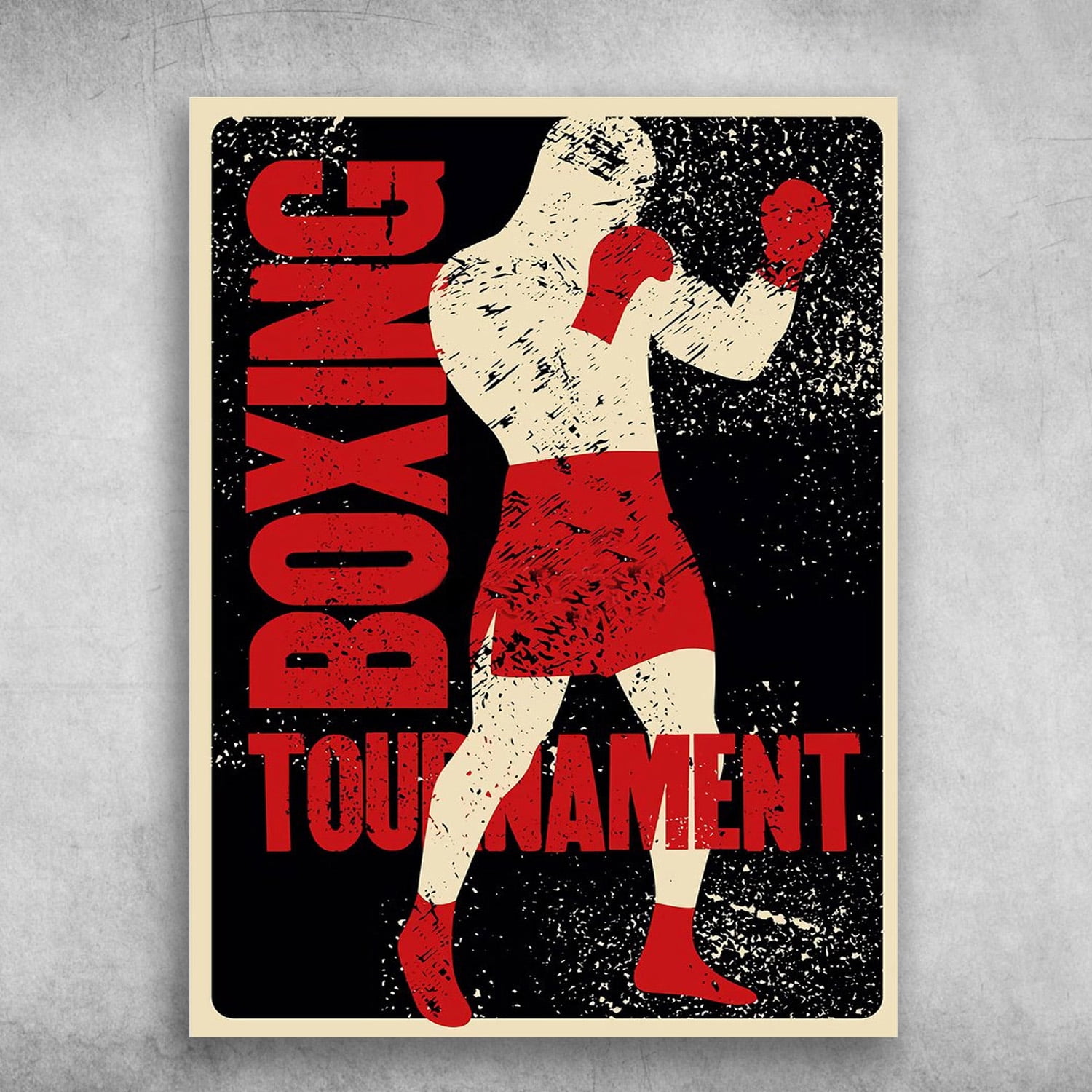 Boxing Poster, Boxing Room, Boxing Tournament 24 x 36 Inch Poster ...