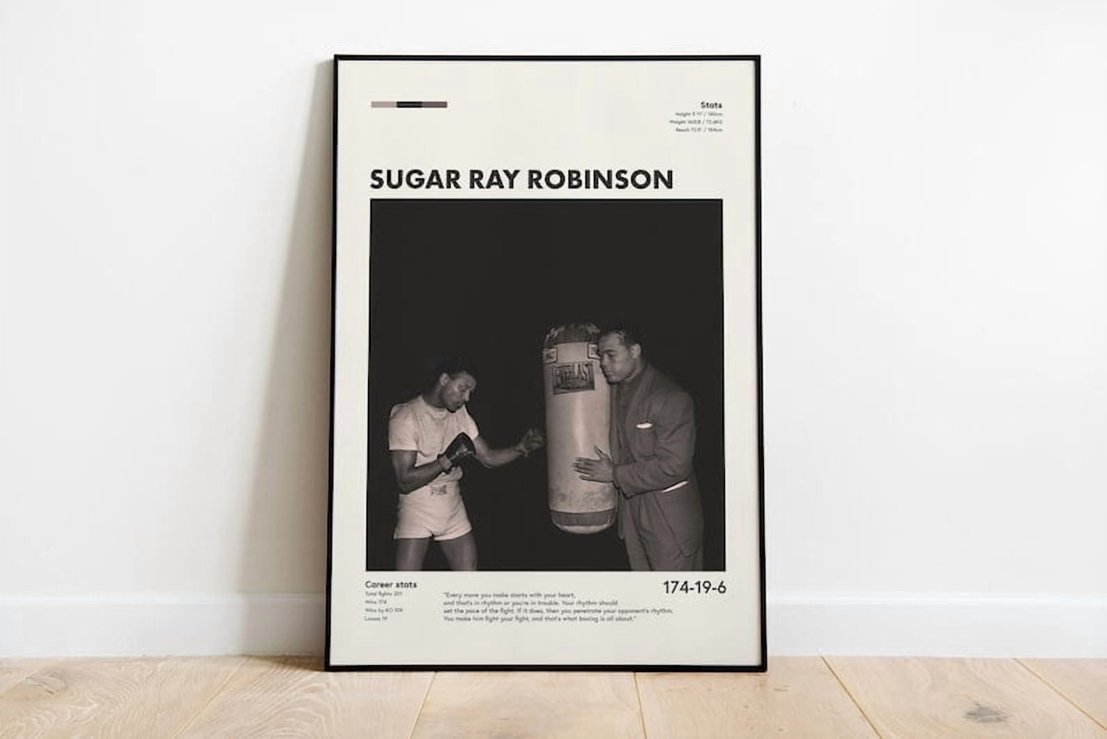 Boxing Poster, Muhammad Ali, Mike Tyson, Sugar Ray Robinson, Modern ...