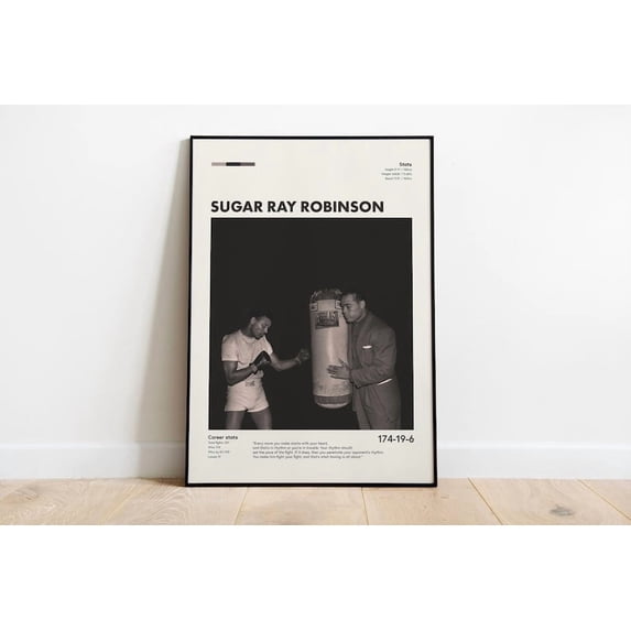 Boxing Poster, Muhammad Ali, Mike Tyson, Sugar Ray Robinson, Modern ...