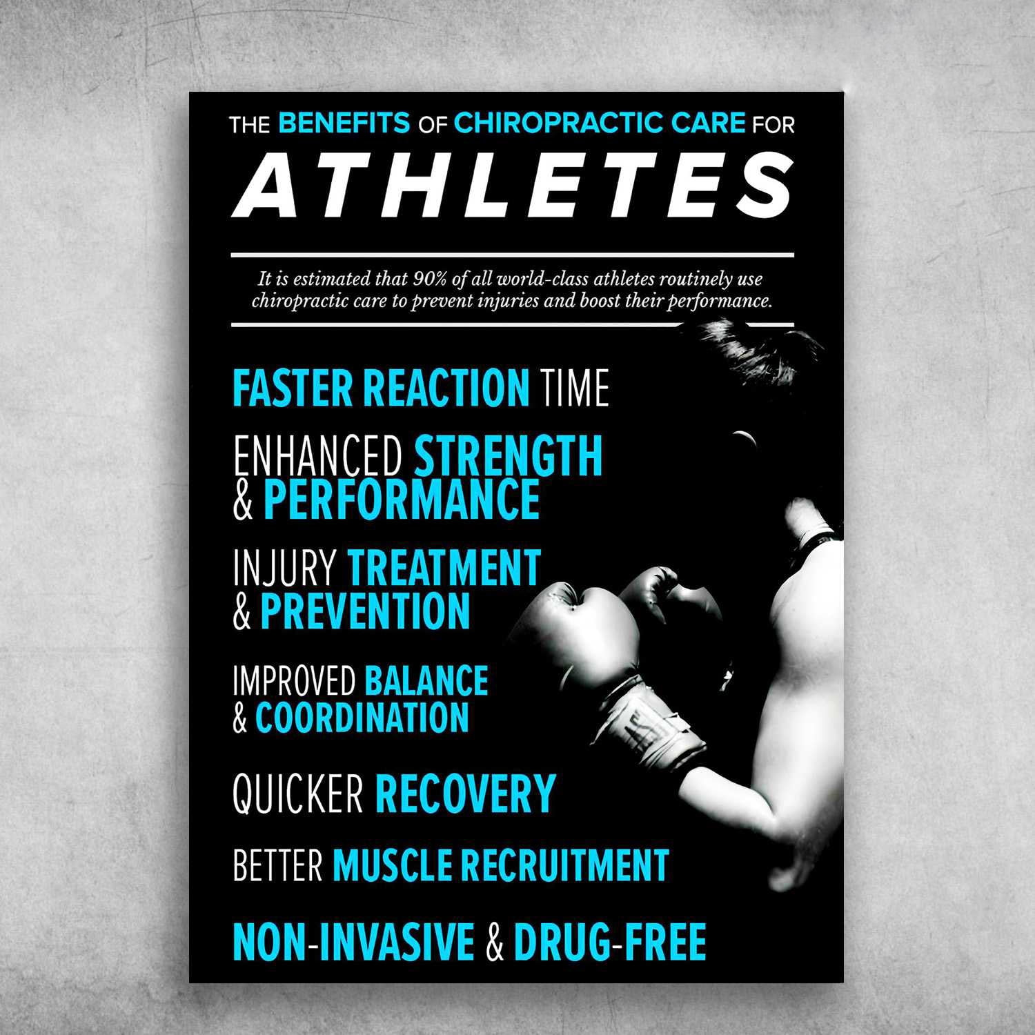 Boxing Poster, The Benefits Of Chiropractic Care For Athletes, Faster ...