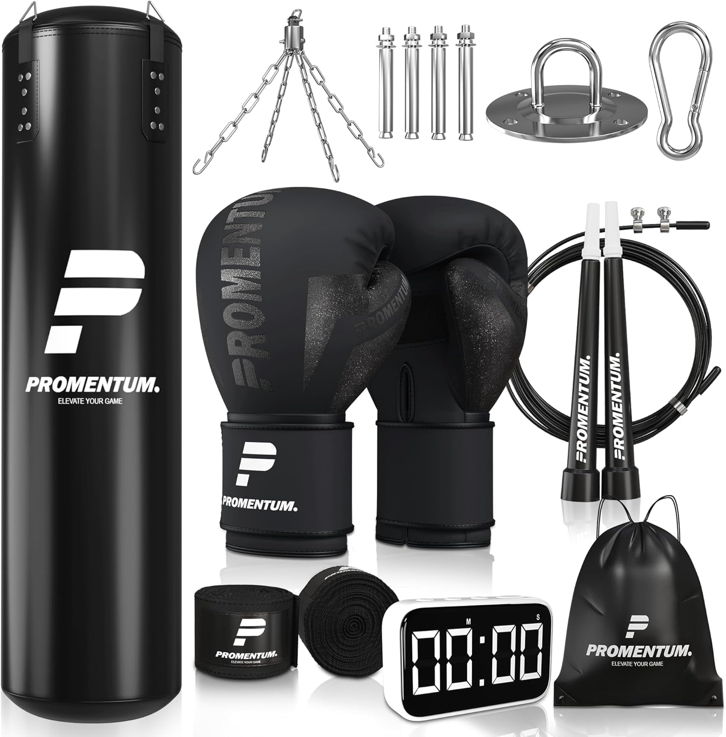 Boxing Punching Bag Set for Adults – Complete Kit with Unfilled Bag ...